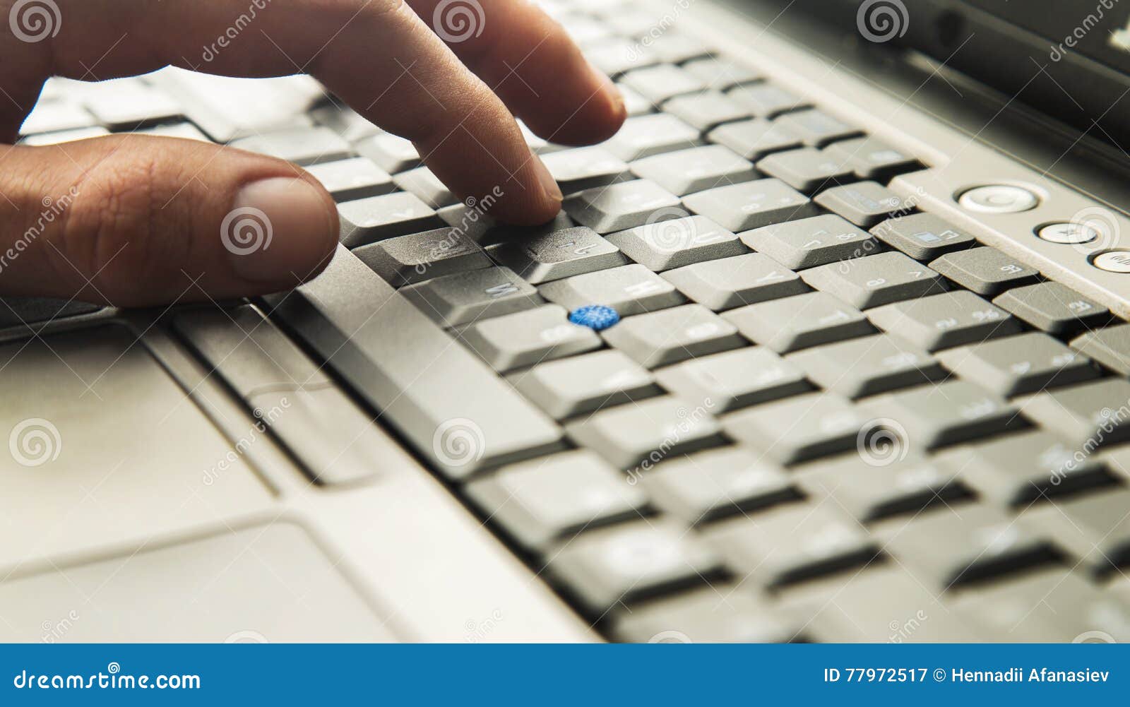 Typing on the keyboard stock image. Image of closeup - 77972517