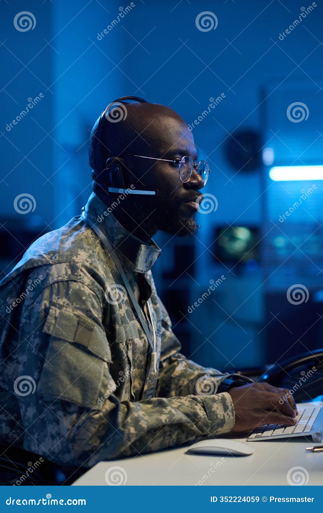 Typing on Keypad and Looking at Screen Stock Image - Image of typing ...