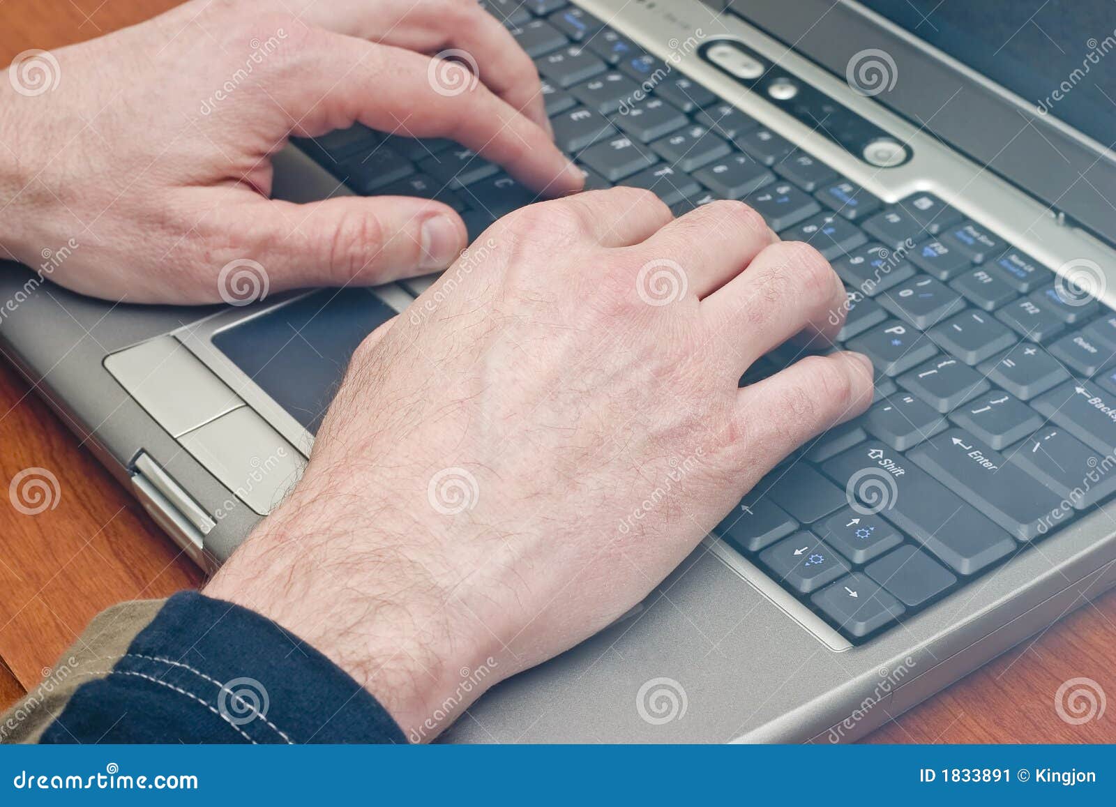 Typing on a laptop stock image. Image of laptop, portable - 1833891