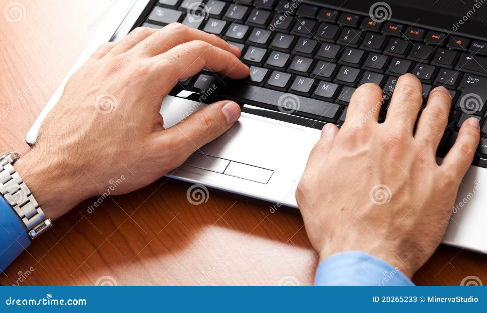 Typing on laptop stock image. Image of communication - 20265233