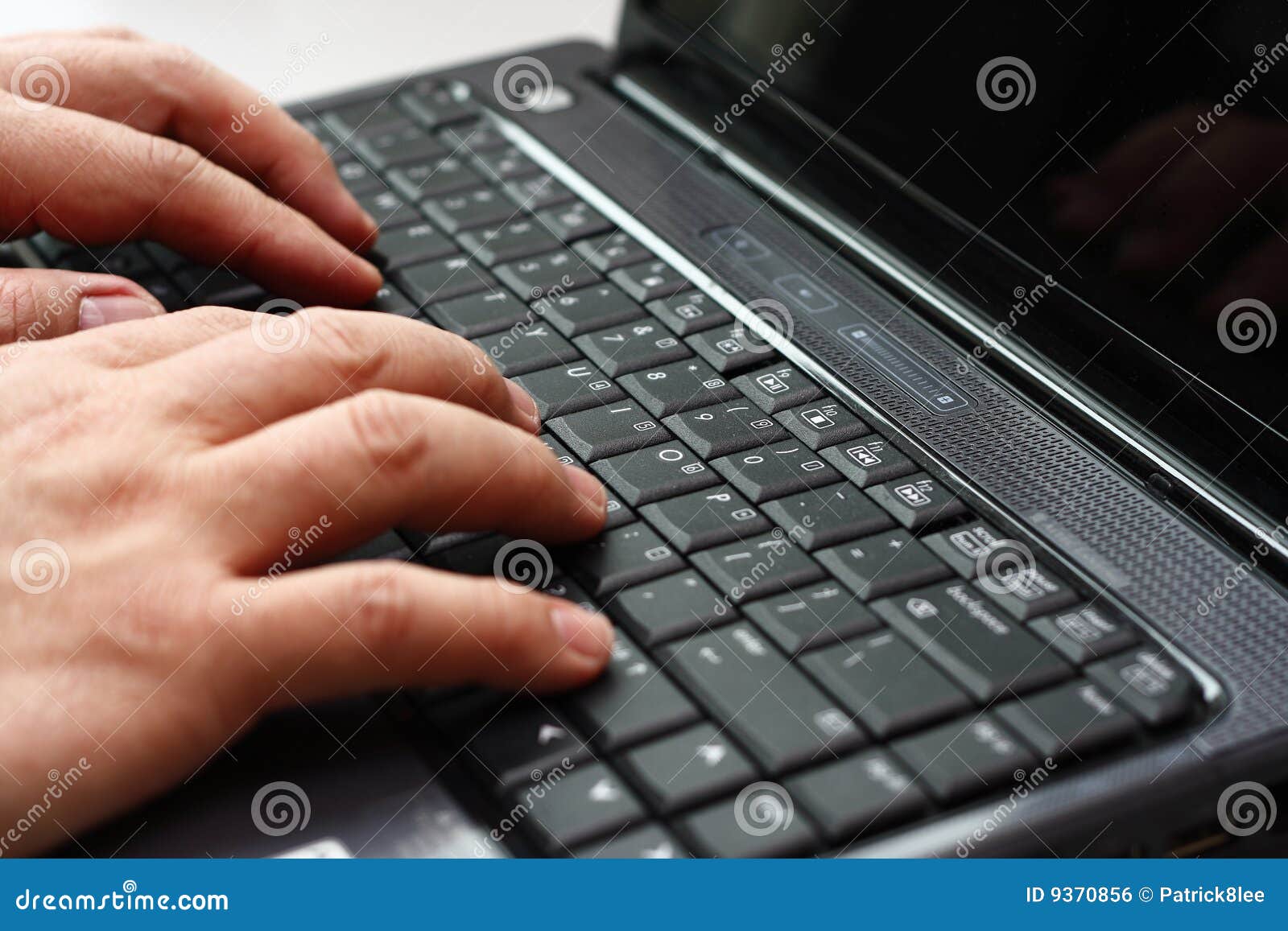 Typing on a Laptop Computer Stock Photo - Image of tool, internet: 9370856