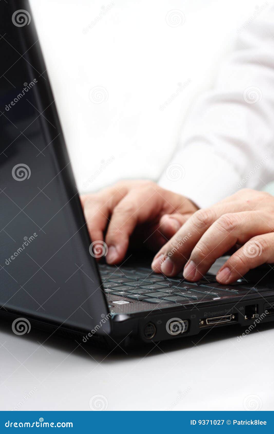 Typing on a Laptop Computer Stock Image - Image of notebook, keypad ...