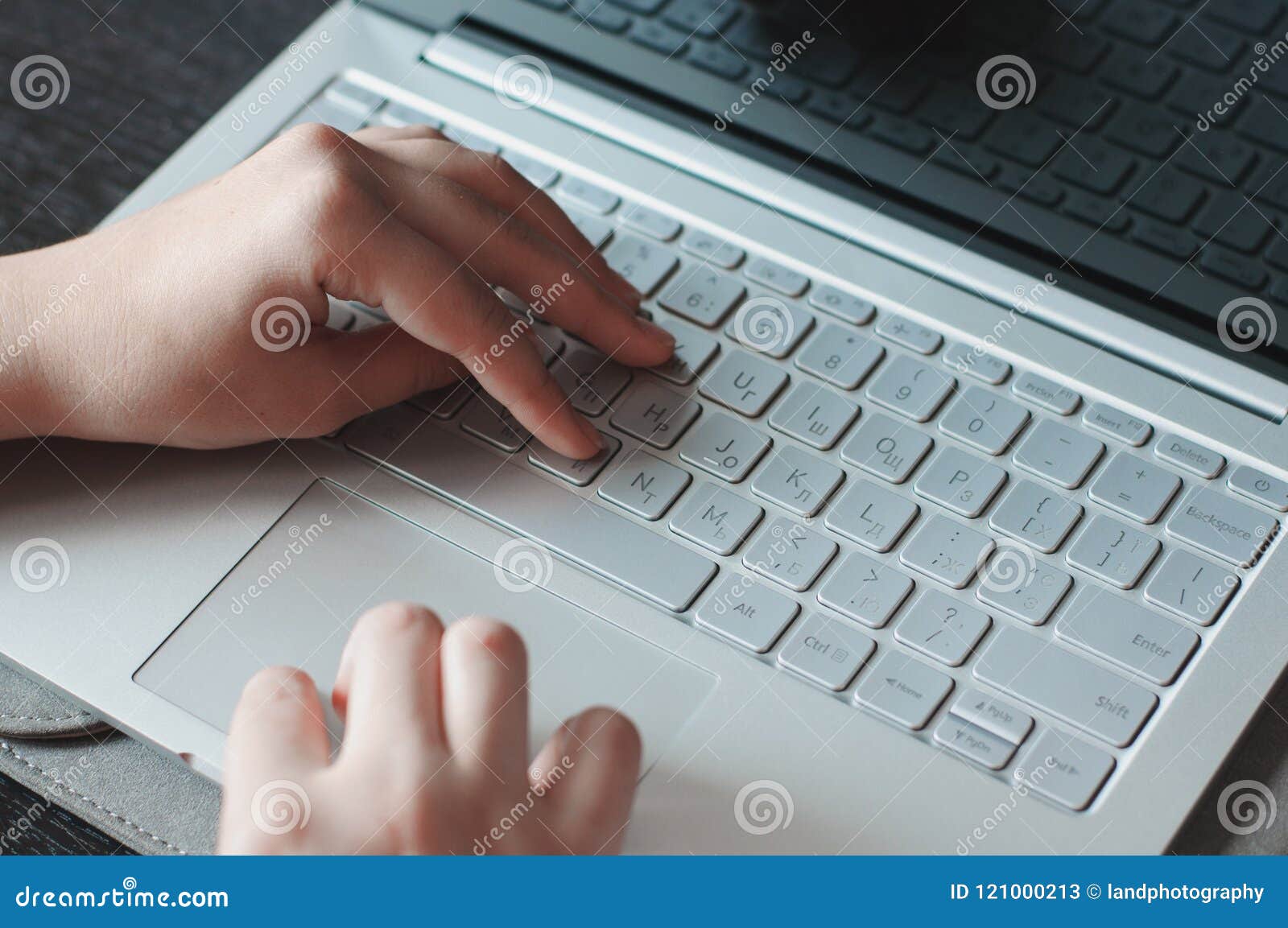 Typing on the Laptop Keyboard Stock Image - Image of business, typing ...