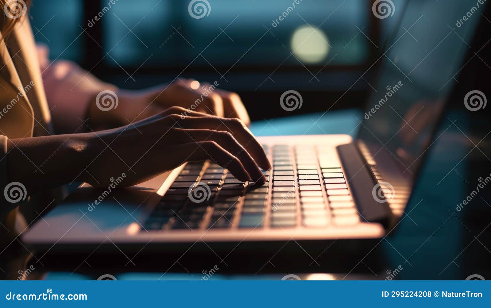 Person Typing on a Laptop Typing on Laptop Stock Illustration ...