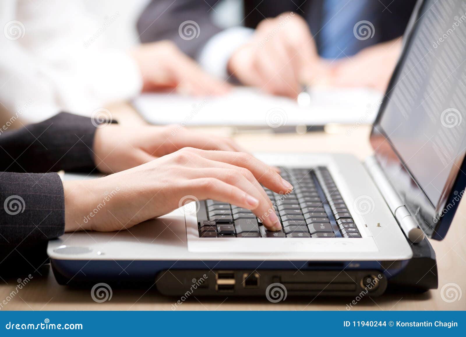 Typing a letter stock photo. Image of fingers, hands - 11940244