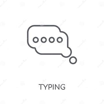 Typing Linear Icon. Modern Outline Typing Logo Concept on White Stock ...