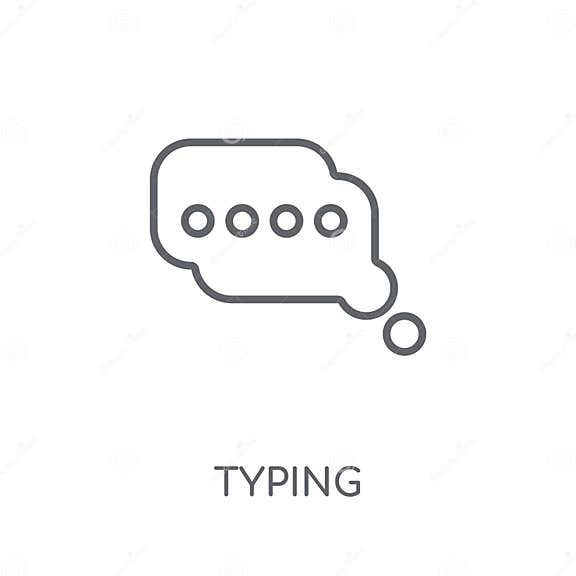 Typing Linear Icon. Modern Outline Typing Logo Concept on White Stock ...
