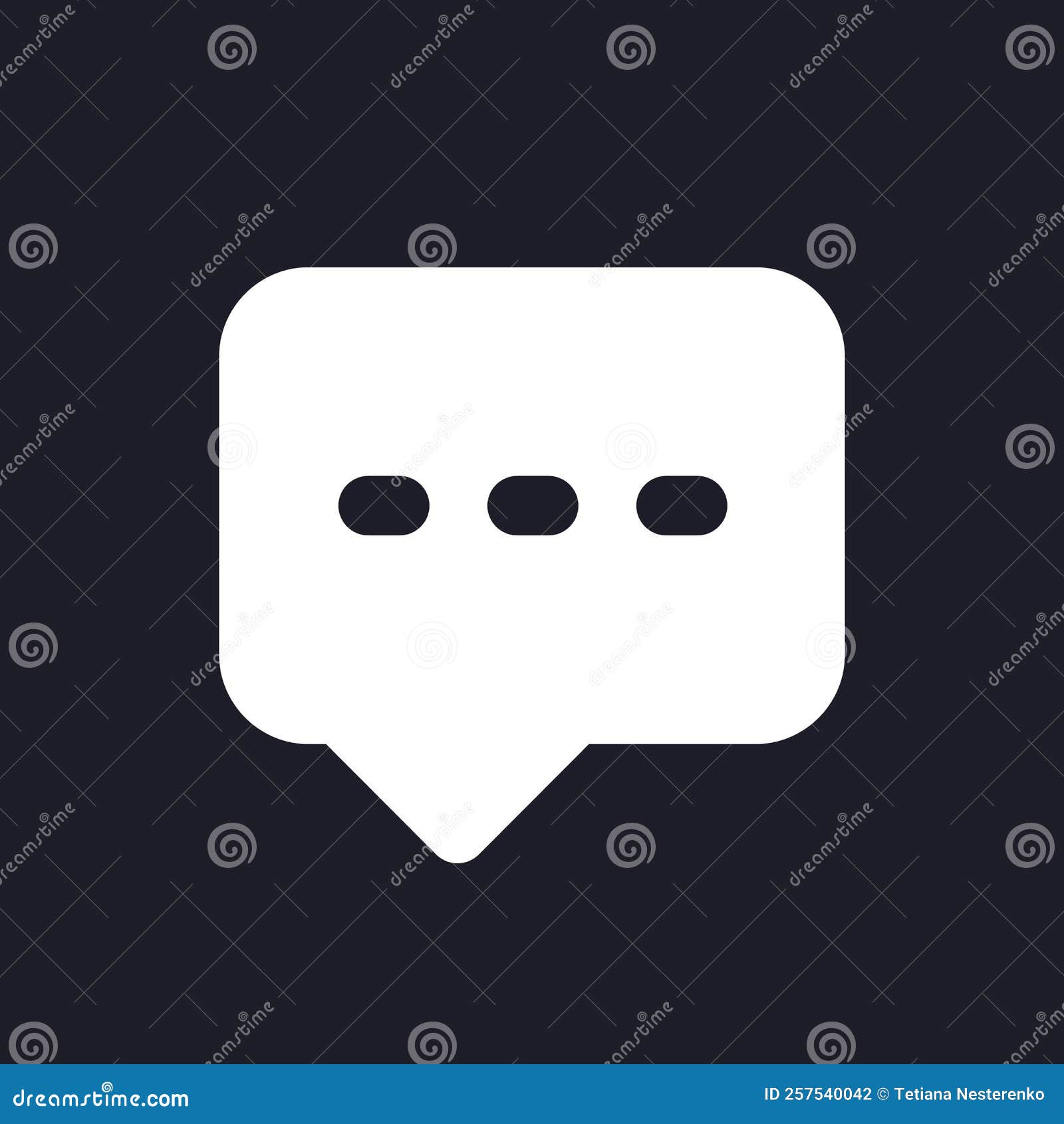 Typing Message Dark Mode Glyph Ui Icon Stock Vector - Illustration of ...