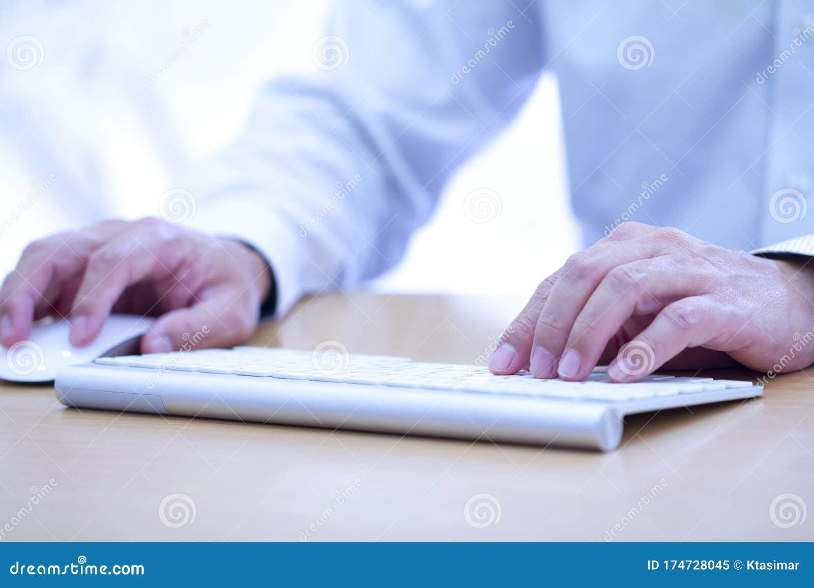 Typing on Modern Keyboard Close-up Stock Image - Image of internet ...