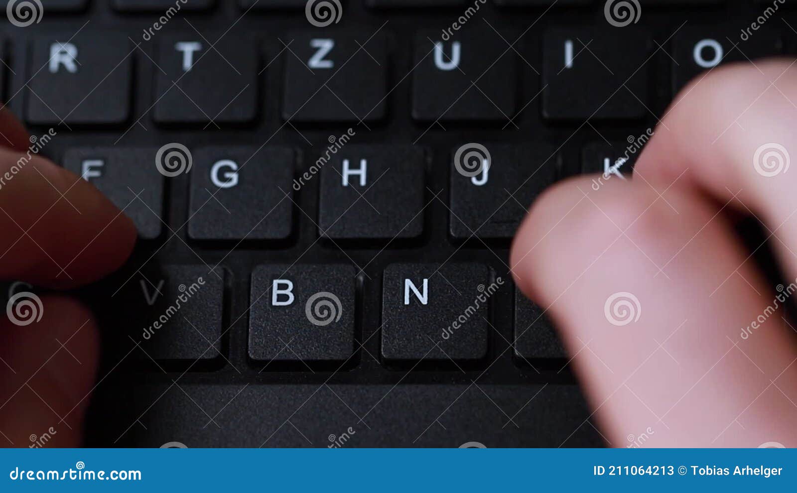 Typing on a Modern Keyboard Close Up Stock Video - Video of hands ...
