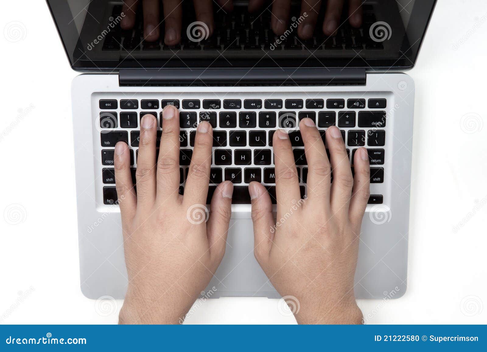 Typing on Notebook stock photo. Image of commerce, connection - 21222580