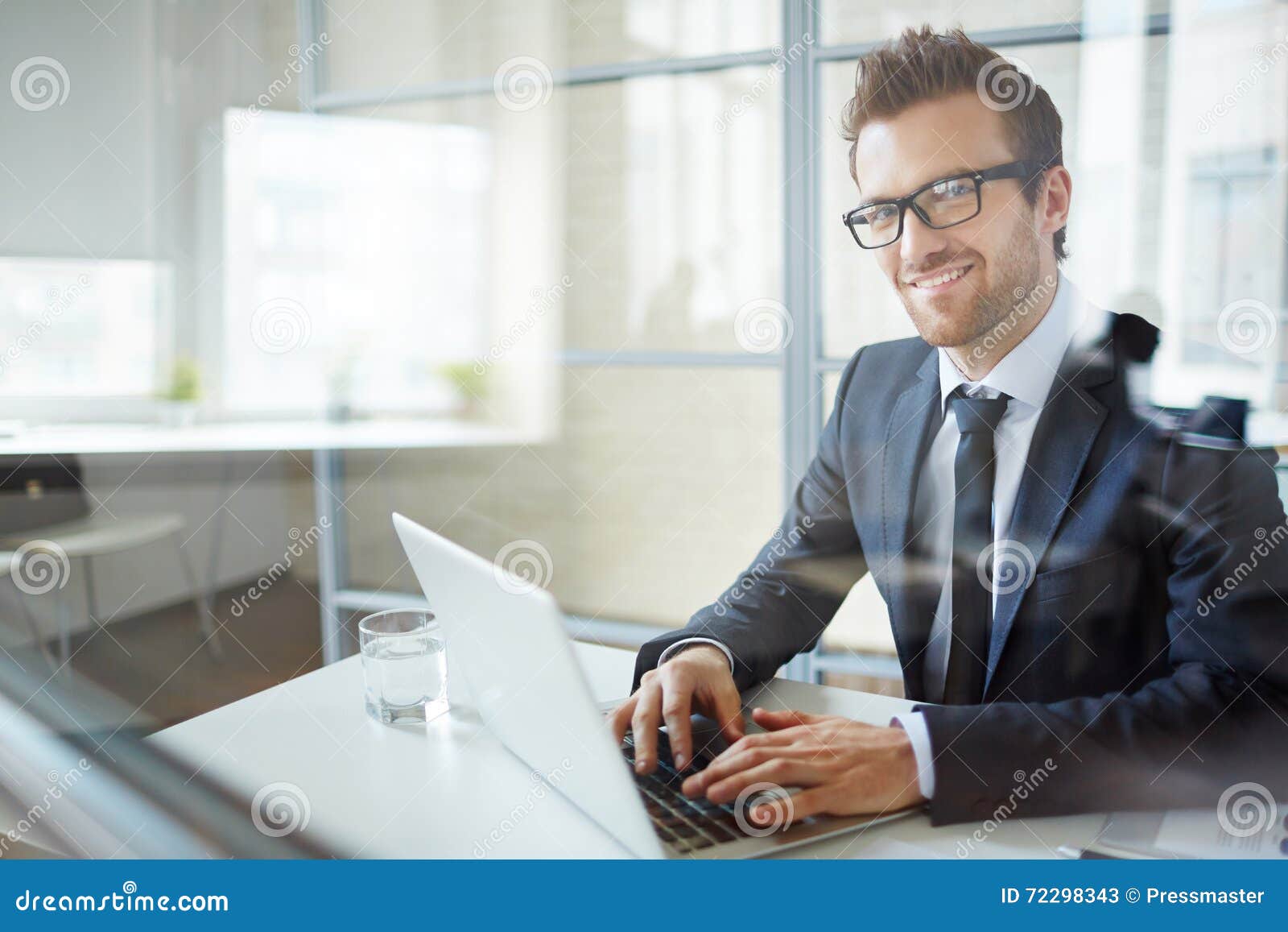 Typing in office stock image. Image of businesspeople - 72298343