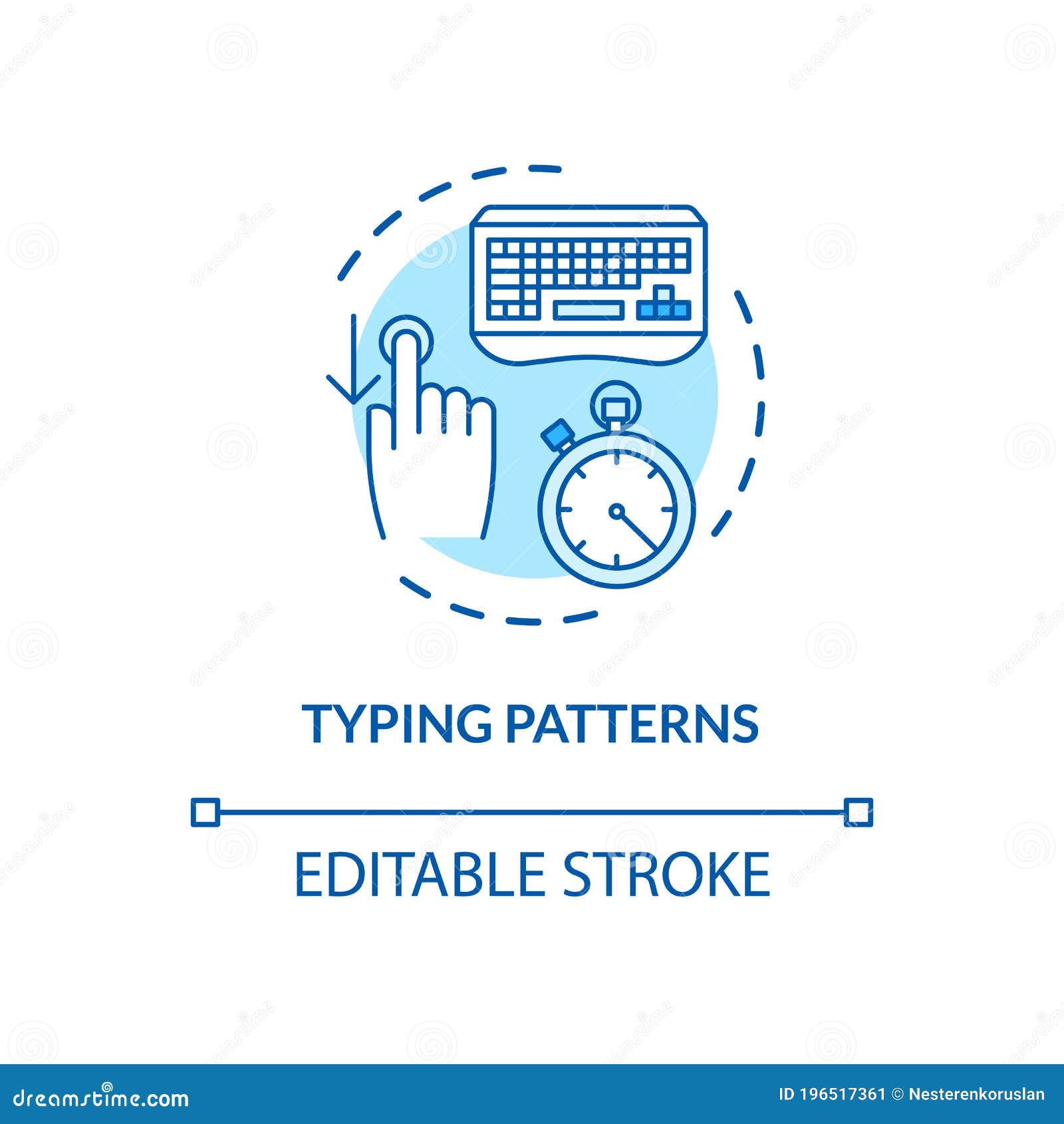 Typing Patterns Concept Icon Stock Vector - Illustration of concept ...