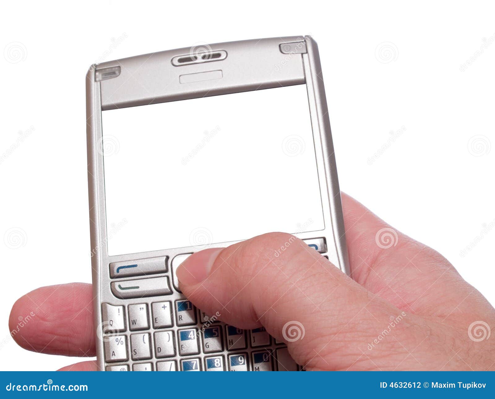 Typing on Personal Digital Assistant Stock Photo - Image of business ...