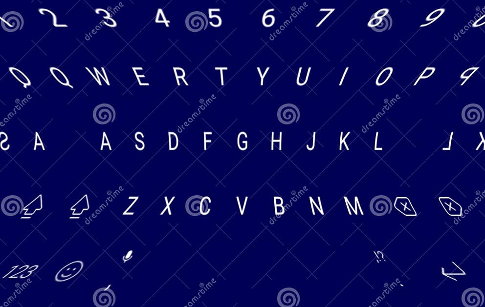 Typing Screen Virtual Mobile Keyboard Stock Illustration - Illustration ...