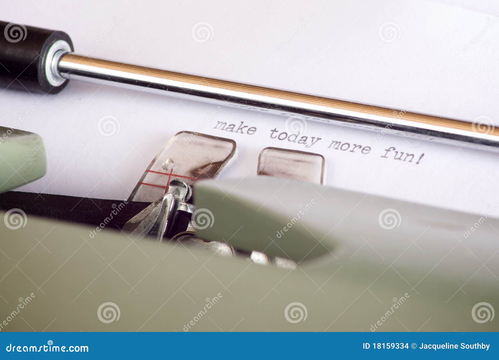 Typing a Sentence on Paper with a Typewriter Stock Photo - Image of ...