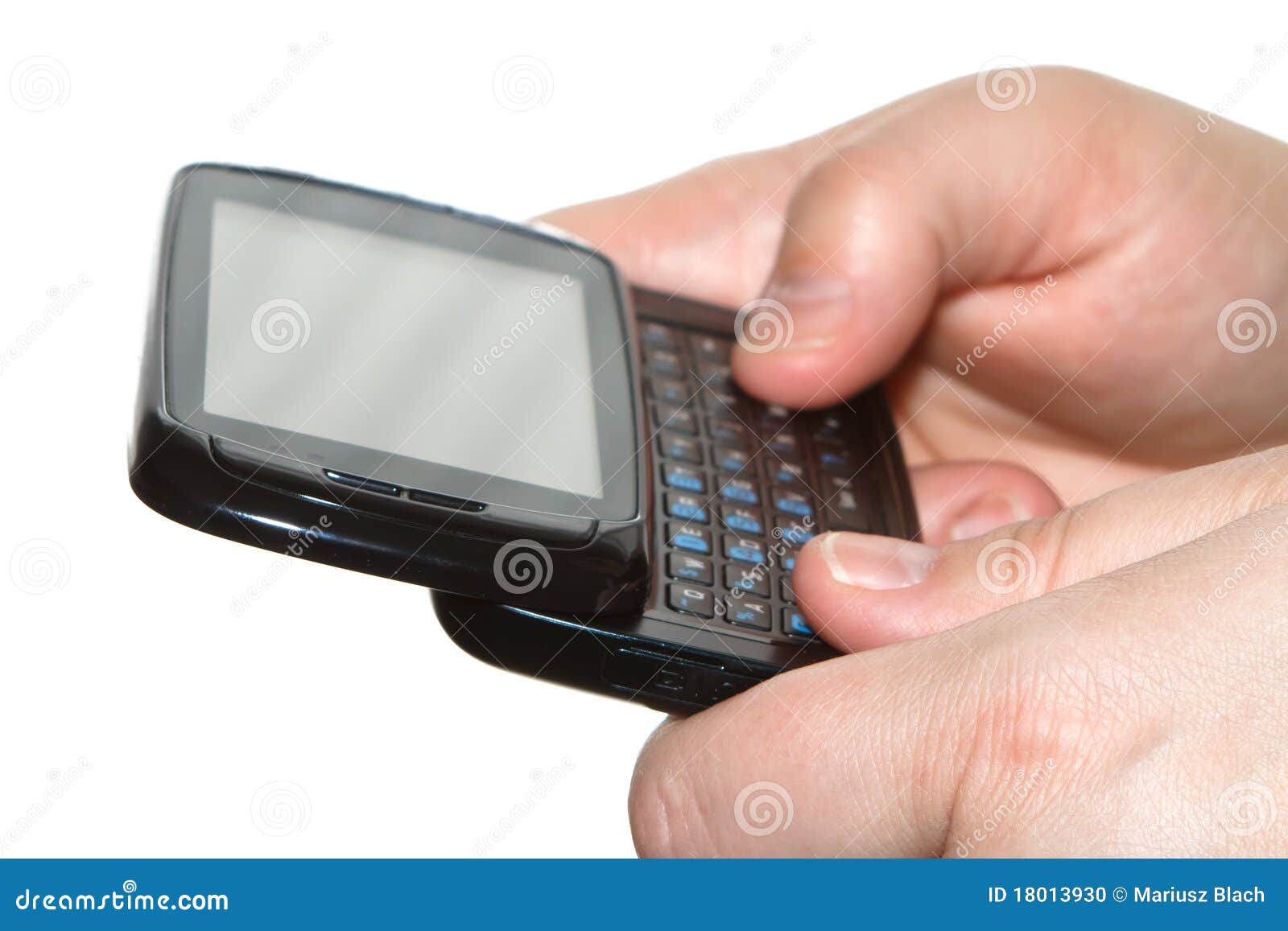 Typing Sms on Mobile Cellphone Stock Photo - Image of intelligence ...