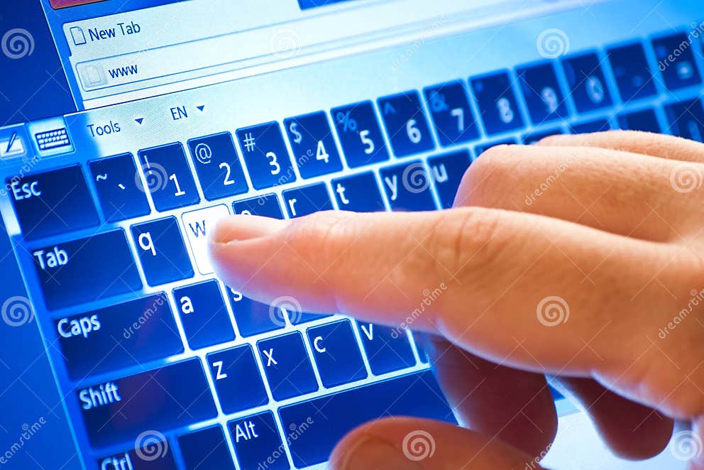Typing on touch stock image. Image of navigation, digital - 17326849