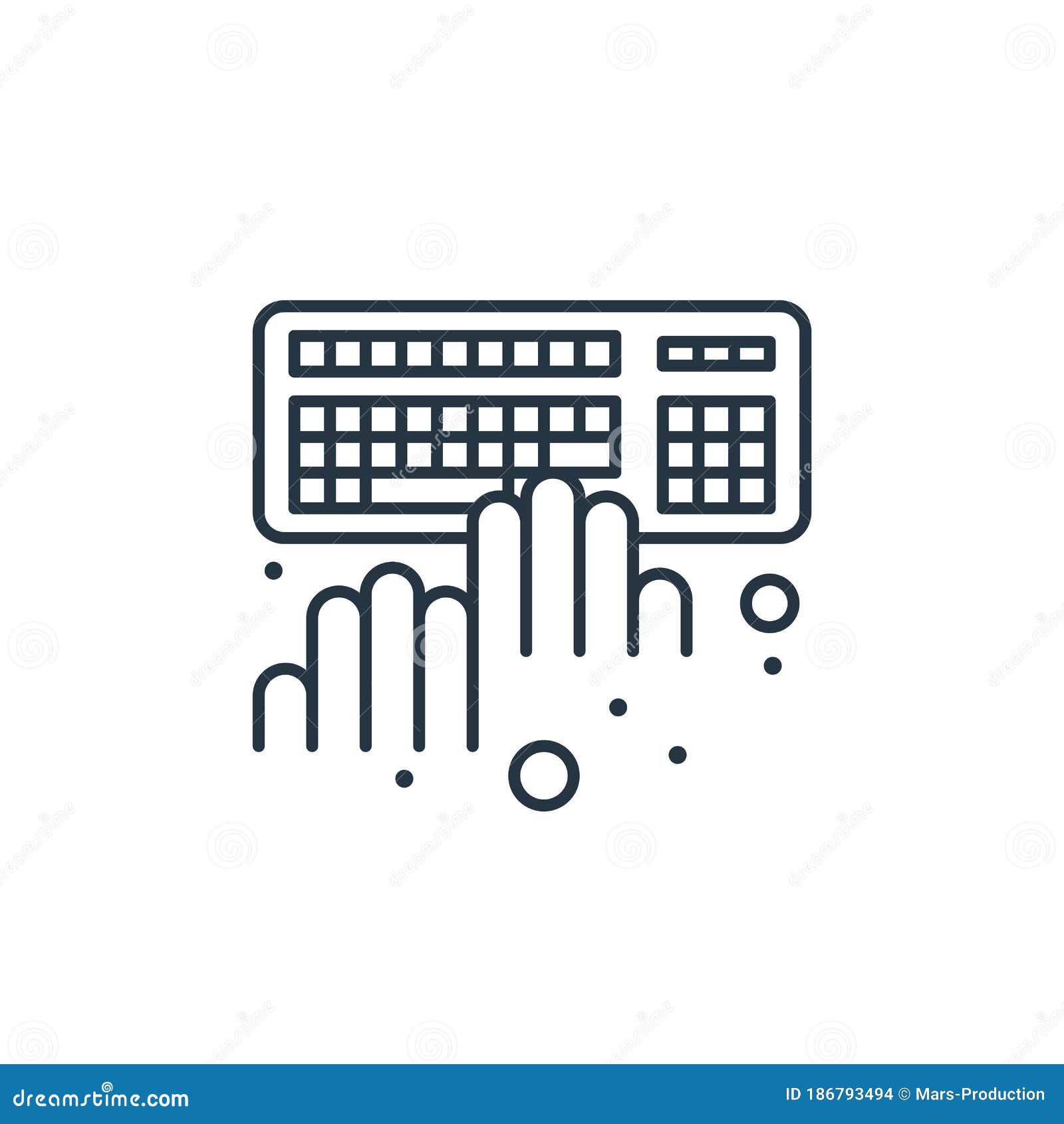 Typing Vector Icon. Typing Editable Stroke. Typing Linear Symbol for ...