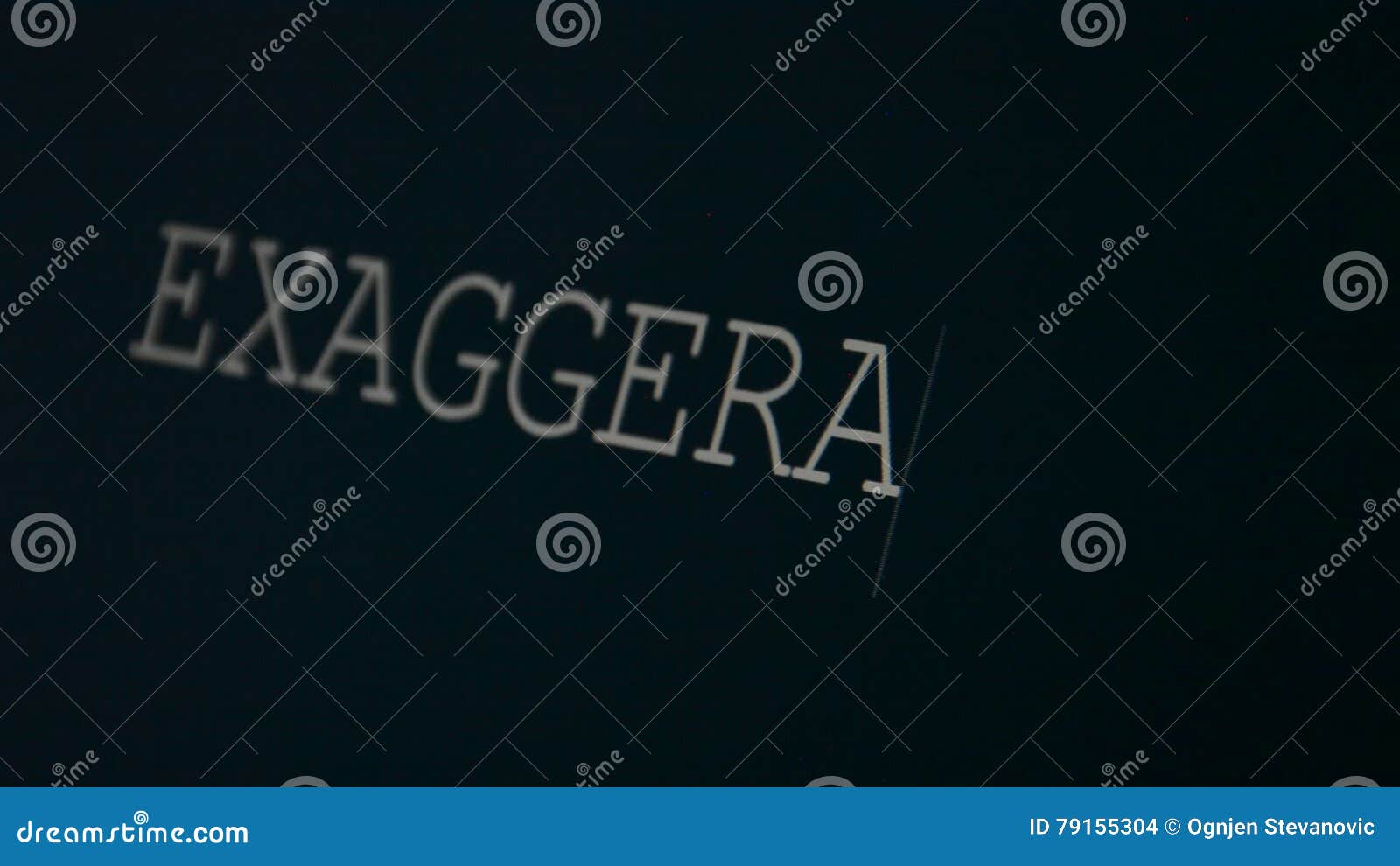 Typing word exaggeration stock footage. Video of internet - 79155304
