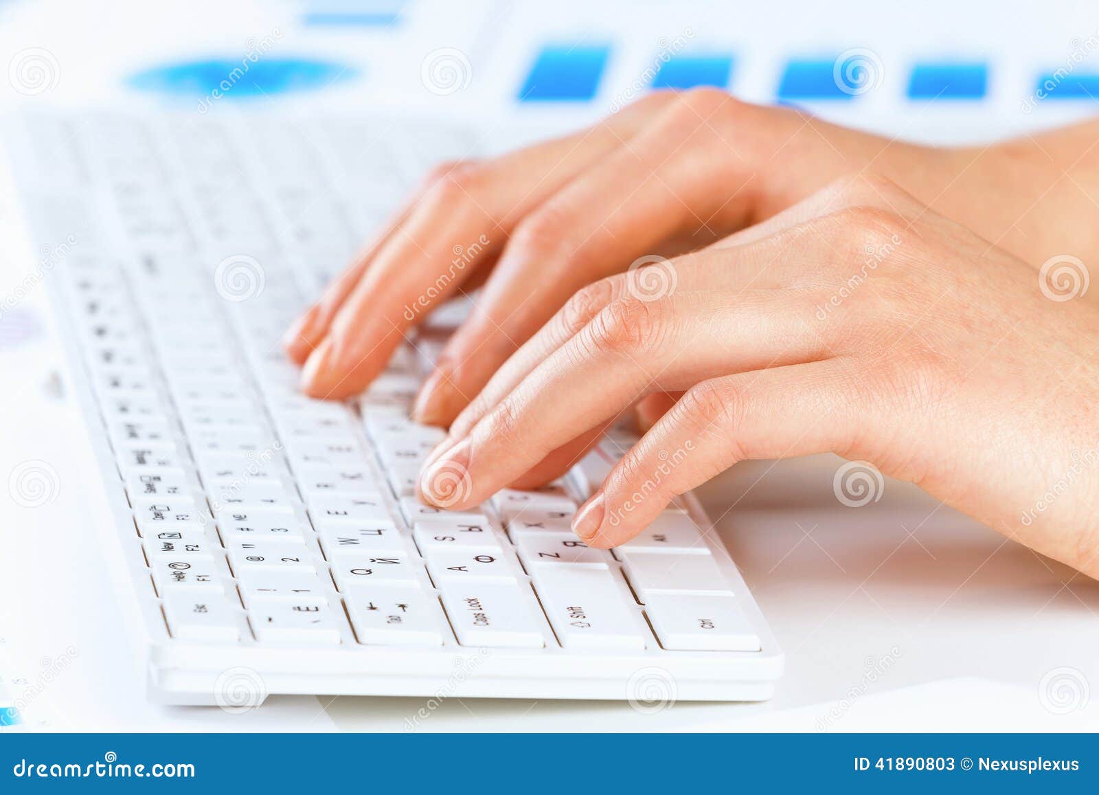 Typing work stock image. Image of female, graph, device - 41890803
