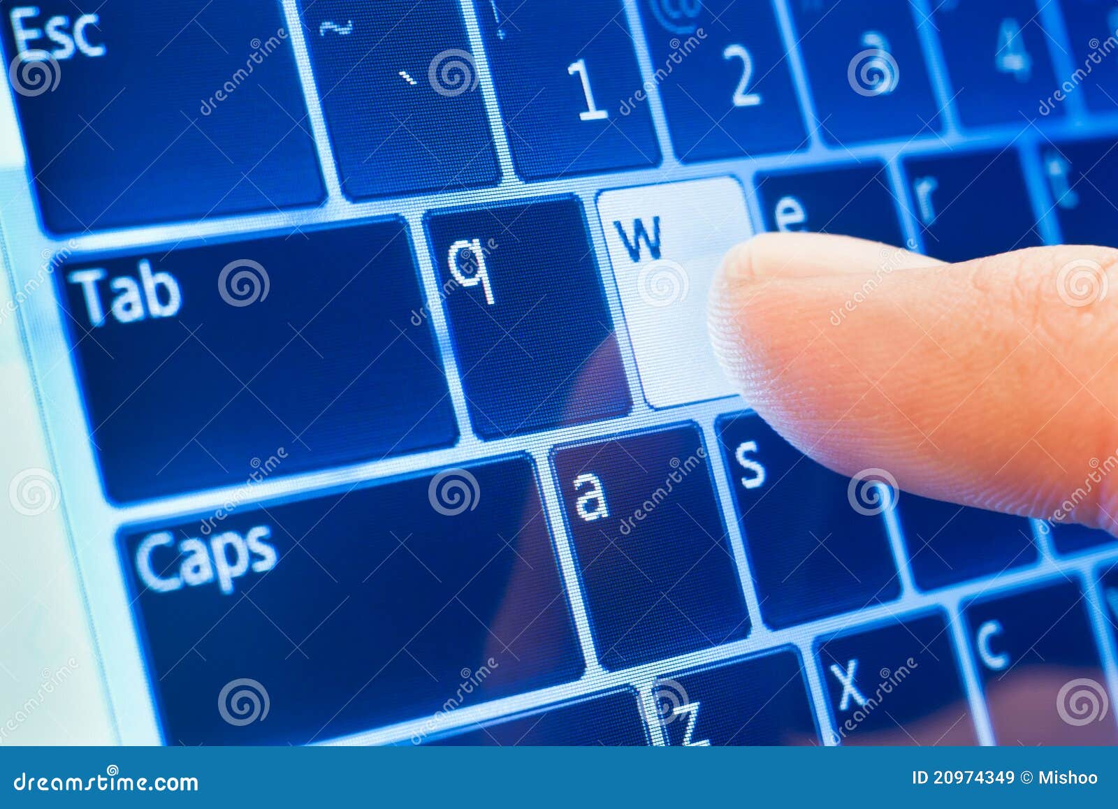 Typing www on touchscreen stock image. Image of tablet - 20974349
