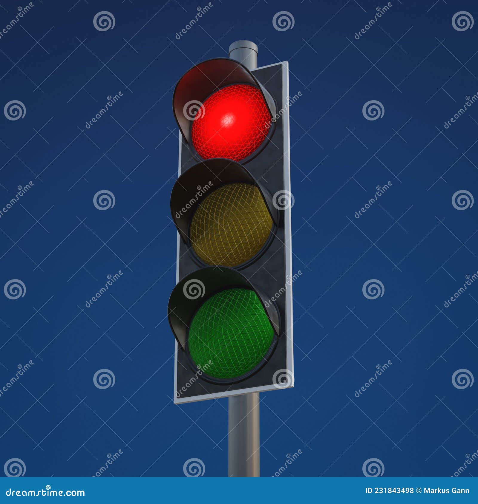 Typische Ampel rot stock abbildung. Illustration von leuchte - 231843498