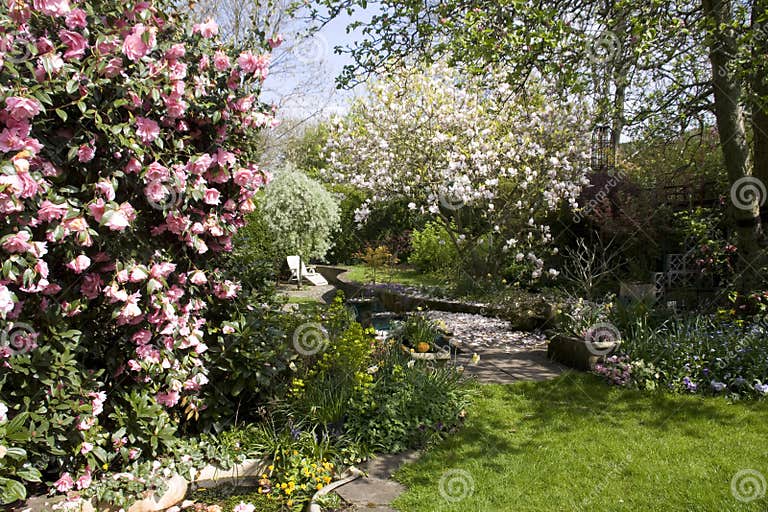 Typische Engelse Tuin stock afbeelding. Image of engels - 9190243