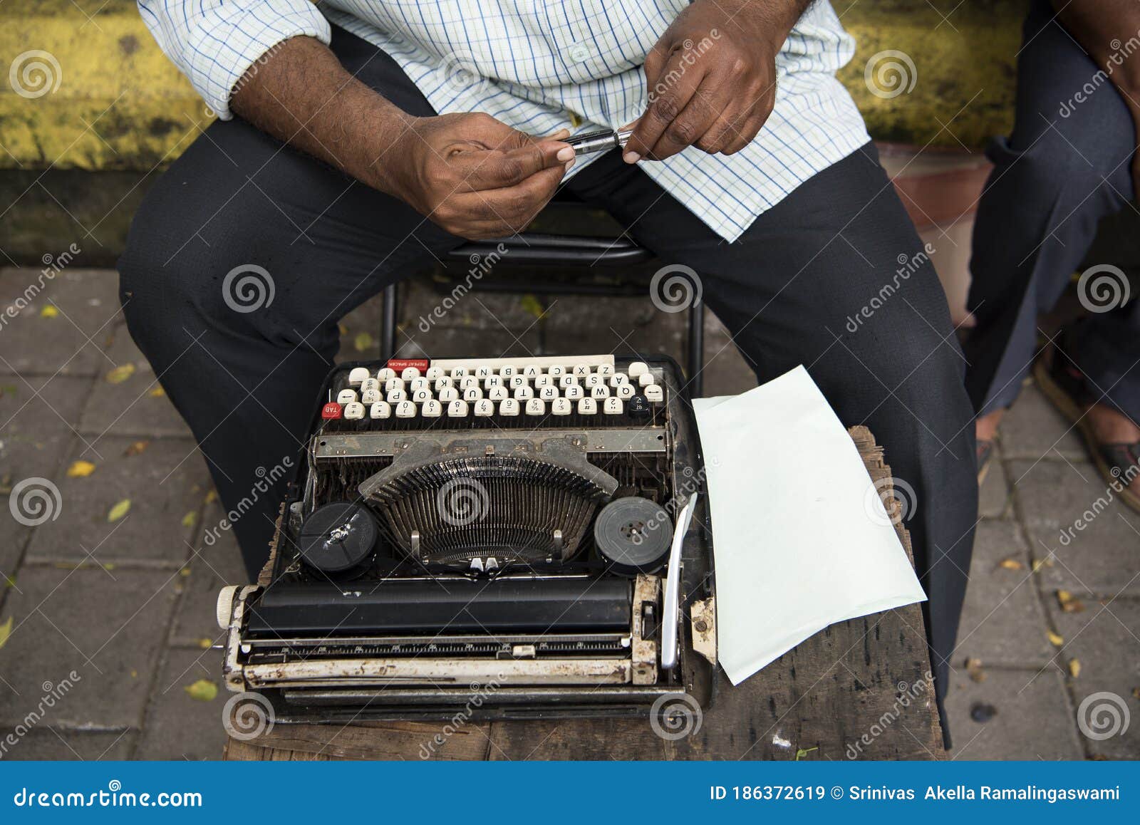 Typist Uses Vintage Typewriter for Legal Documents Editorial Stock ...