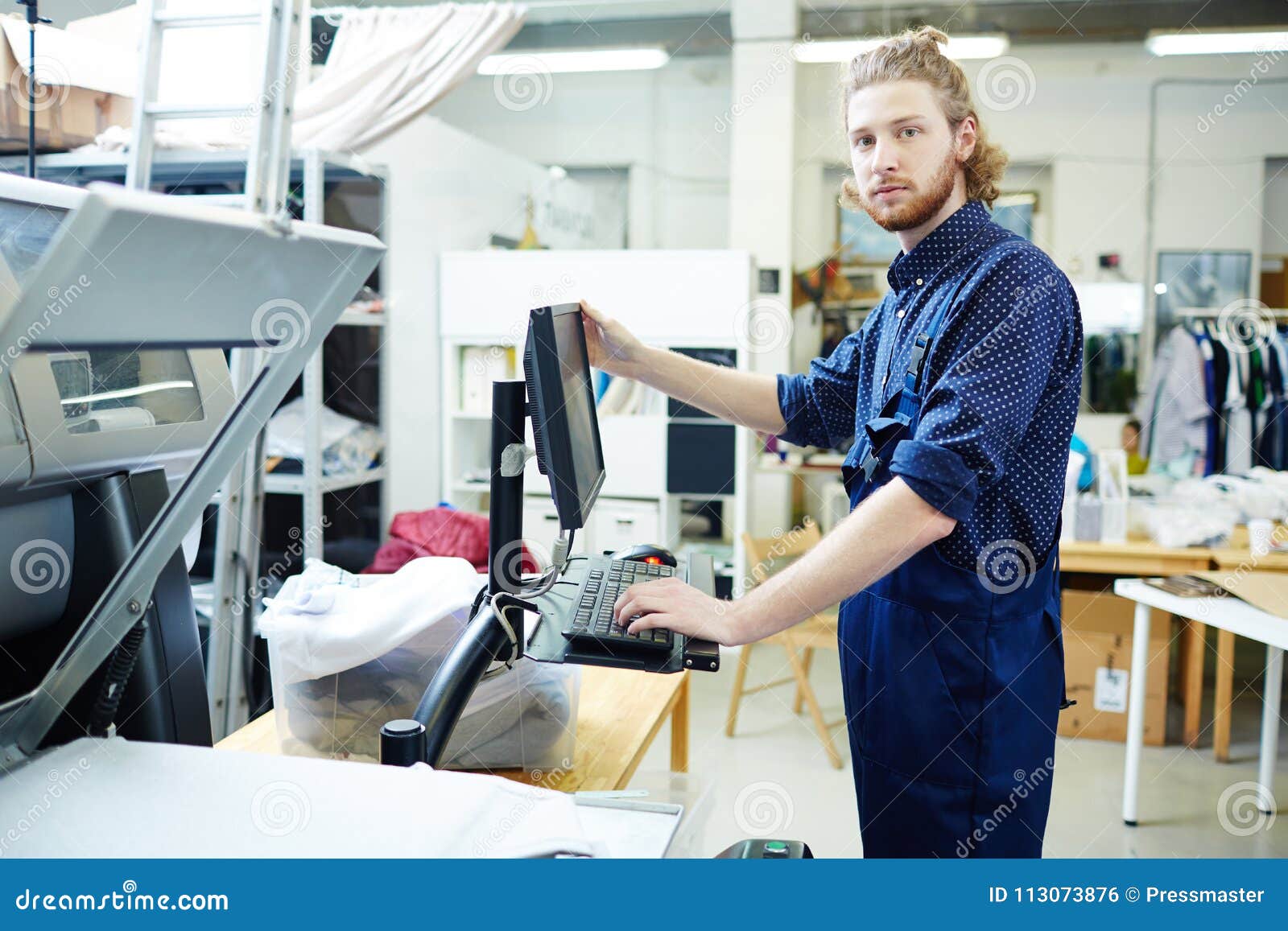 Typographer at work stock photo. Image of people, working - 113073876