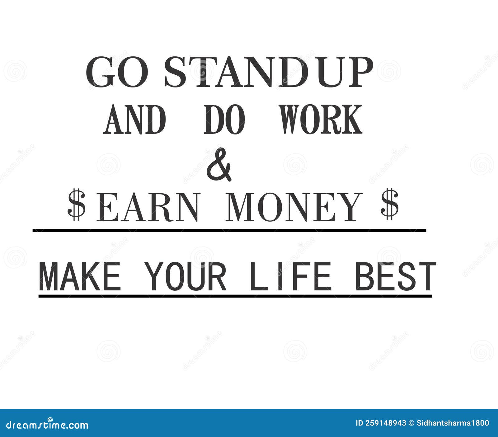 Typographic Background with Life Motivational Quotes Make Bestest Life ...