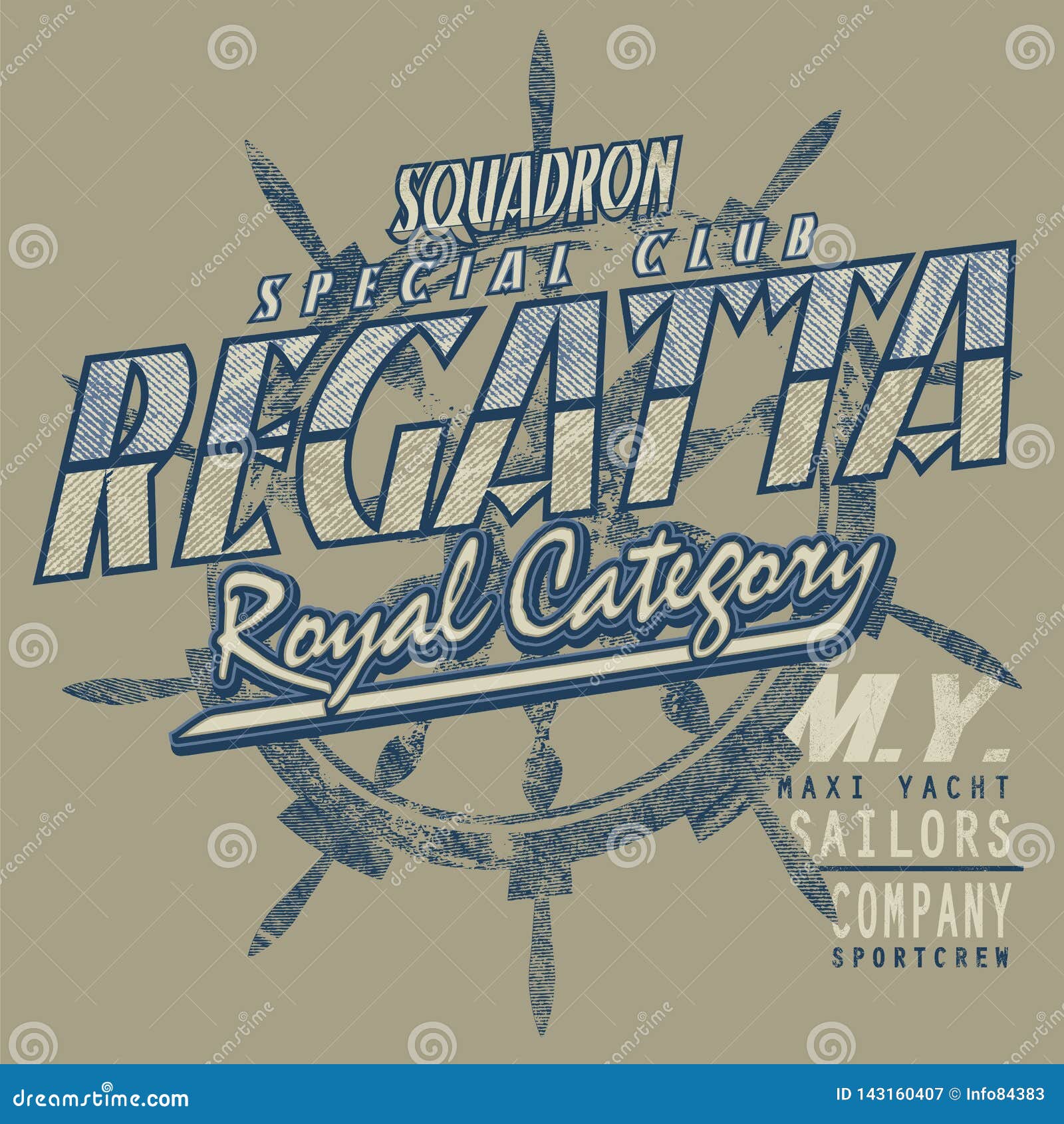 Typographic Composition for Regatta Competition, Vector Artwork for ...