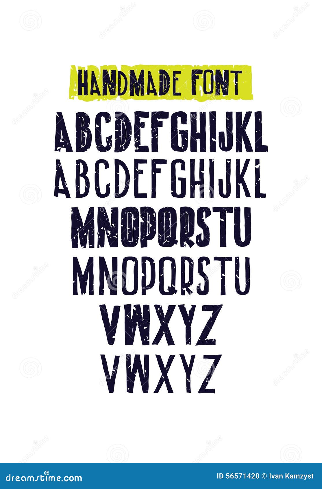 Typographic Compositions. Letters of the Alphabet Stock Vector ...