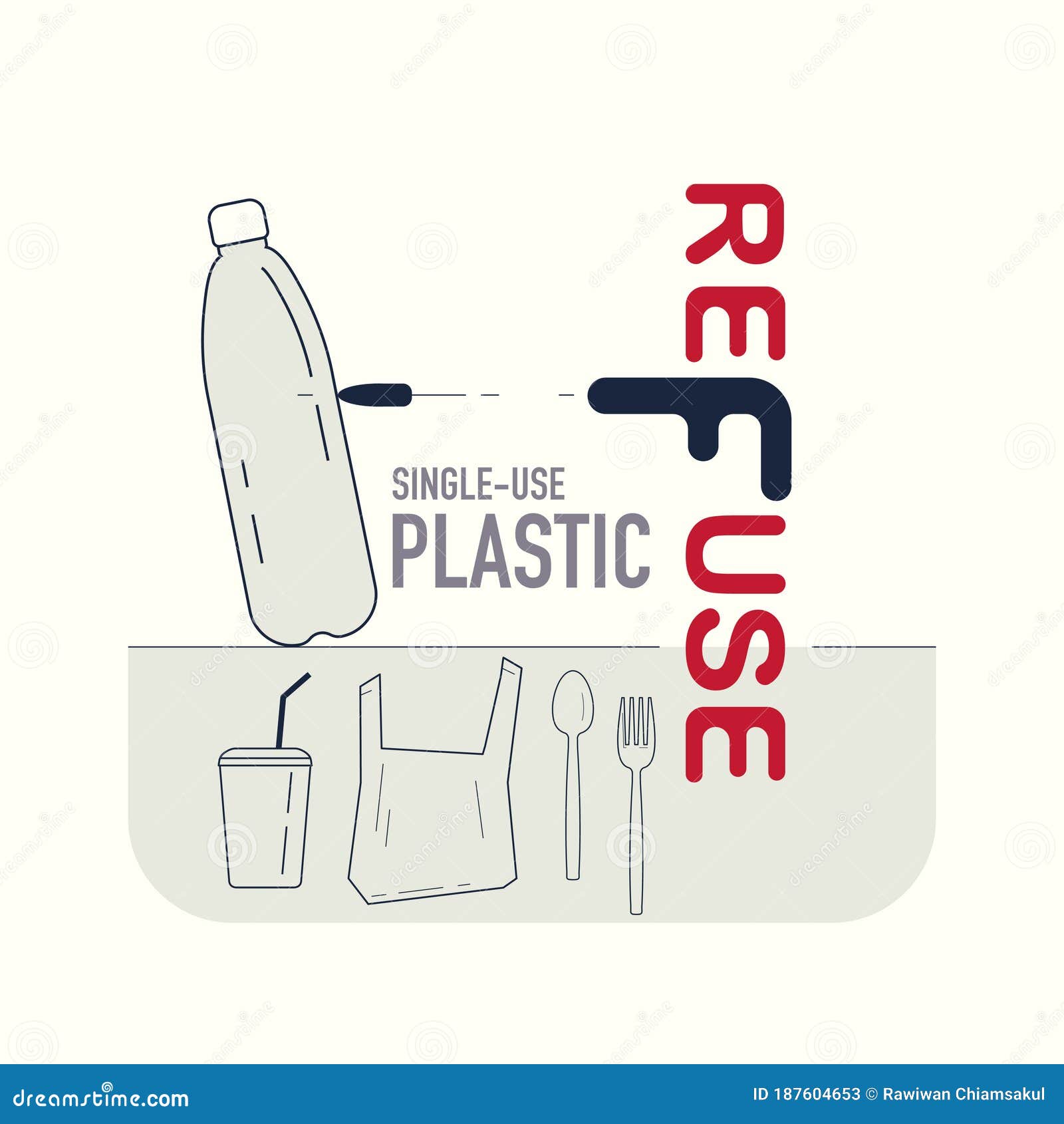 Refuse Plastic 1 stock vector. Illustration of flat - 187604653