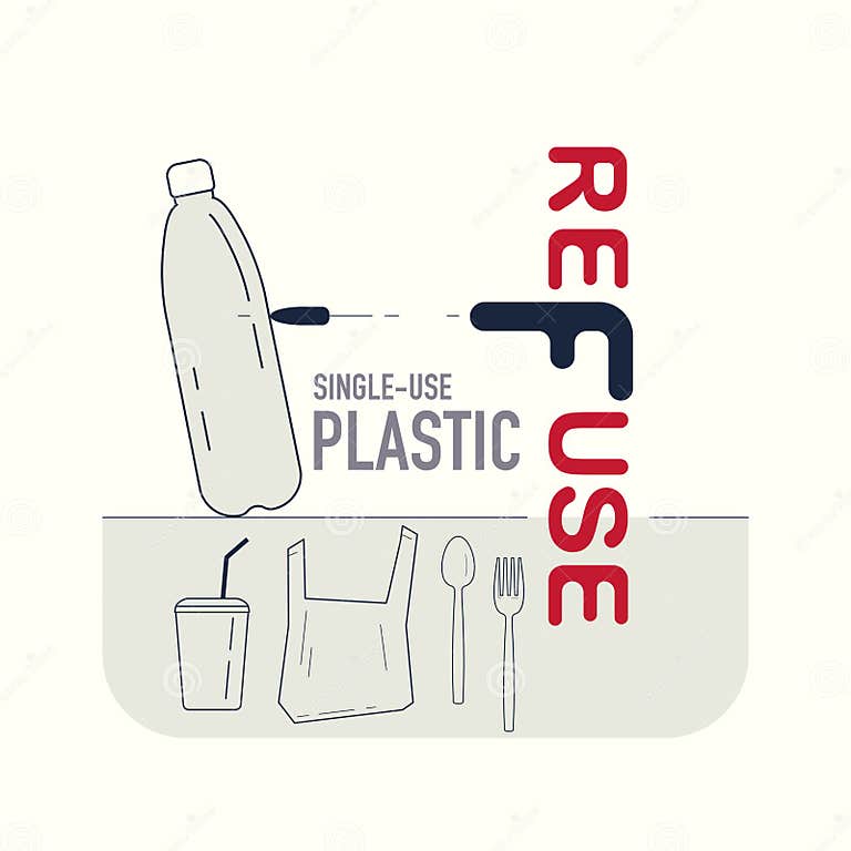 Refuse Plastic 1 stock vector. Illustration of flat - 187604653