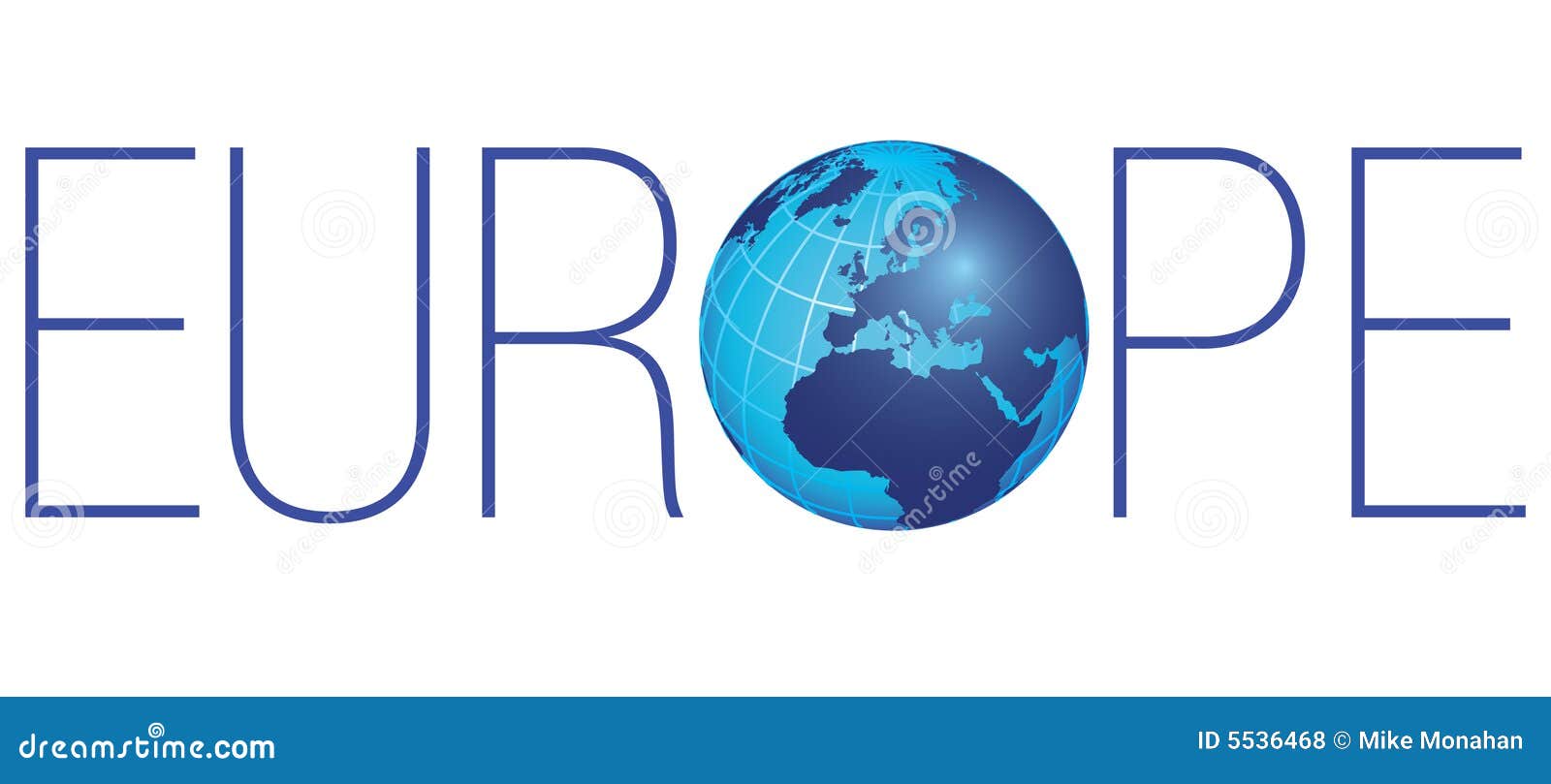 Typographic Europe and Planet Stock Vector - Illustration of europe ...