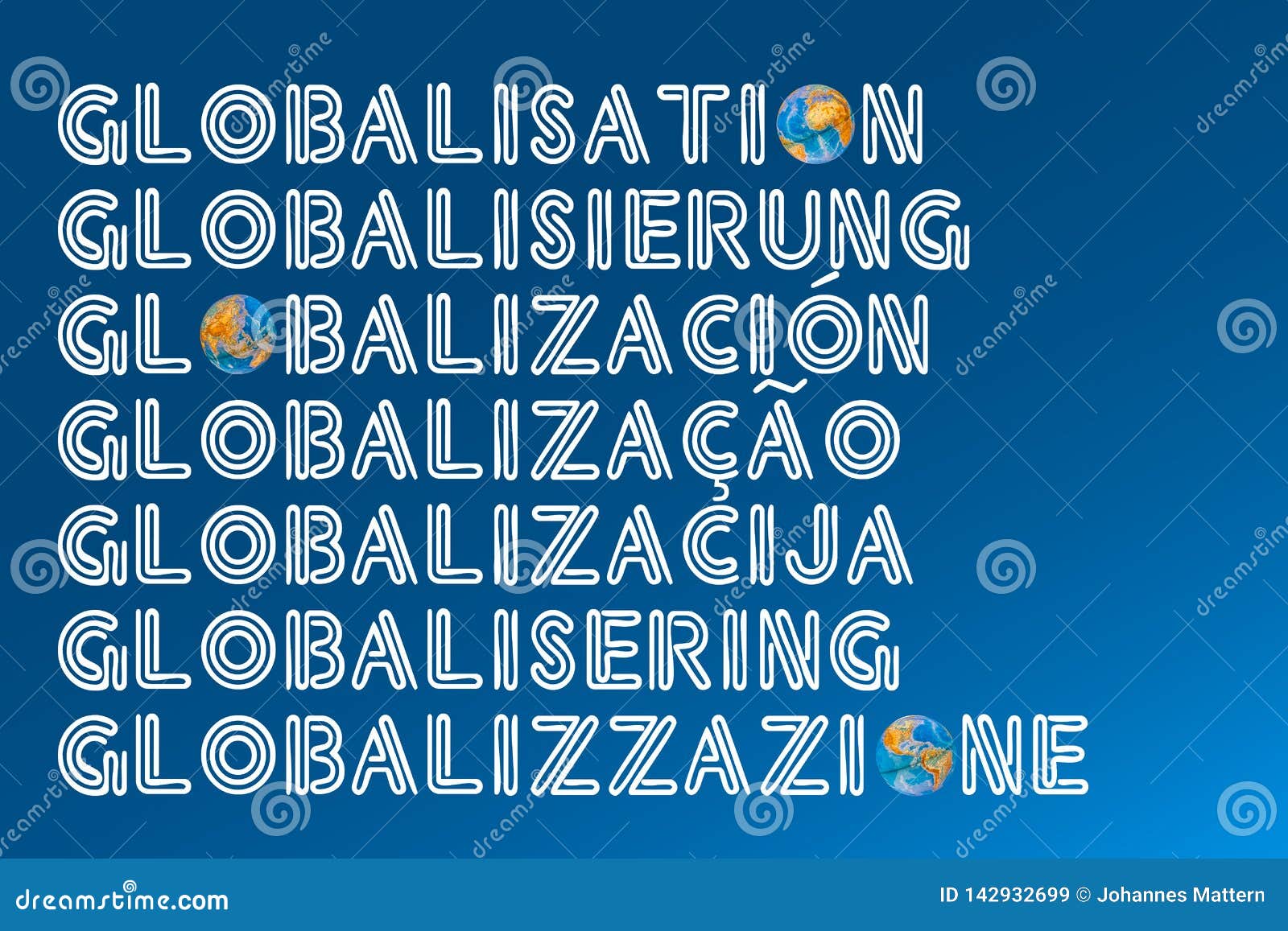 Typographic Globalisation Concept Stock Image - Image of copyspace ...