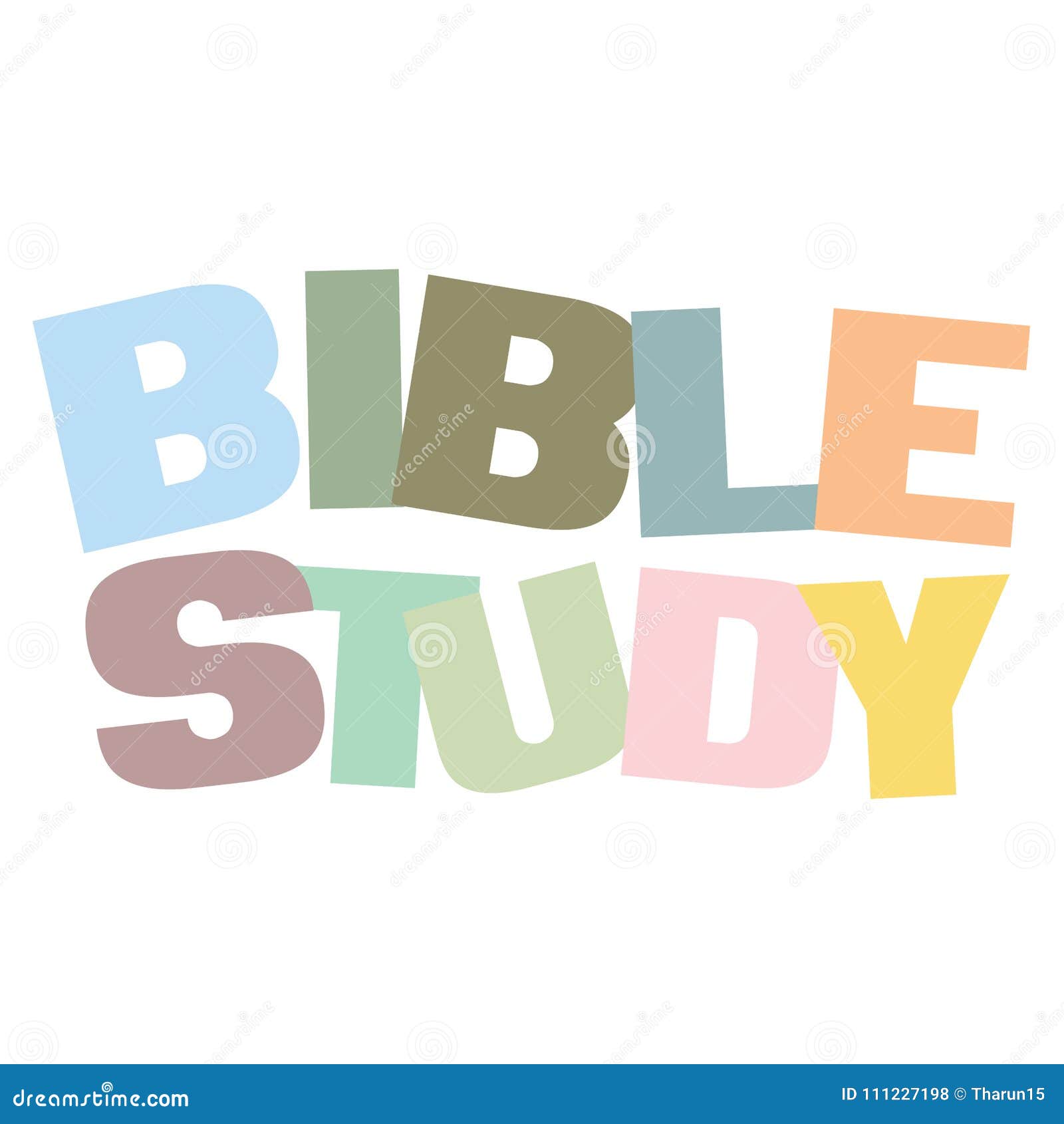 Bible Study Concept Stamped Word Art Illustration Cartoon Vector ...