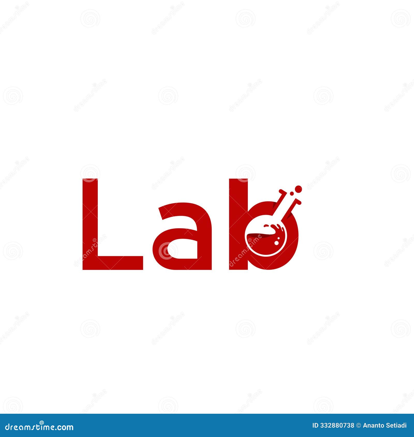 Typographic "Laboratory" Vector Logo. Stock Vector - Illustration of ...