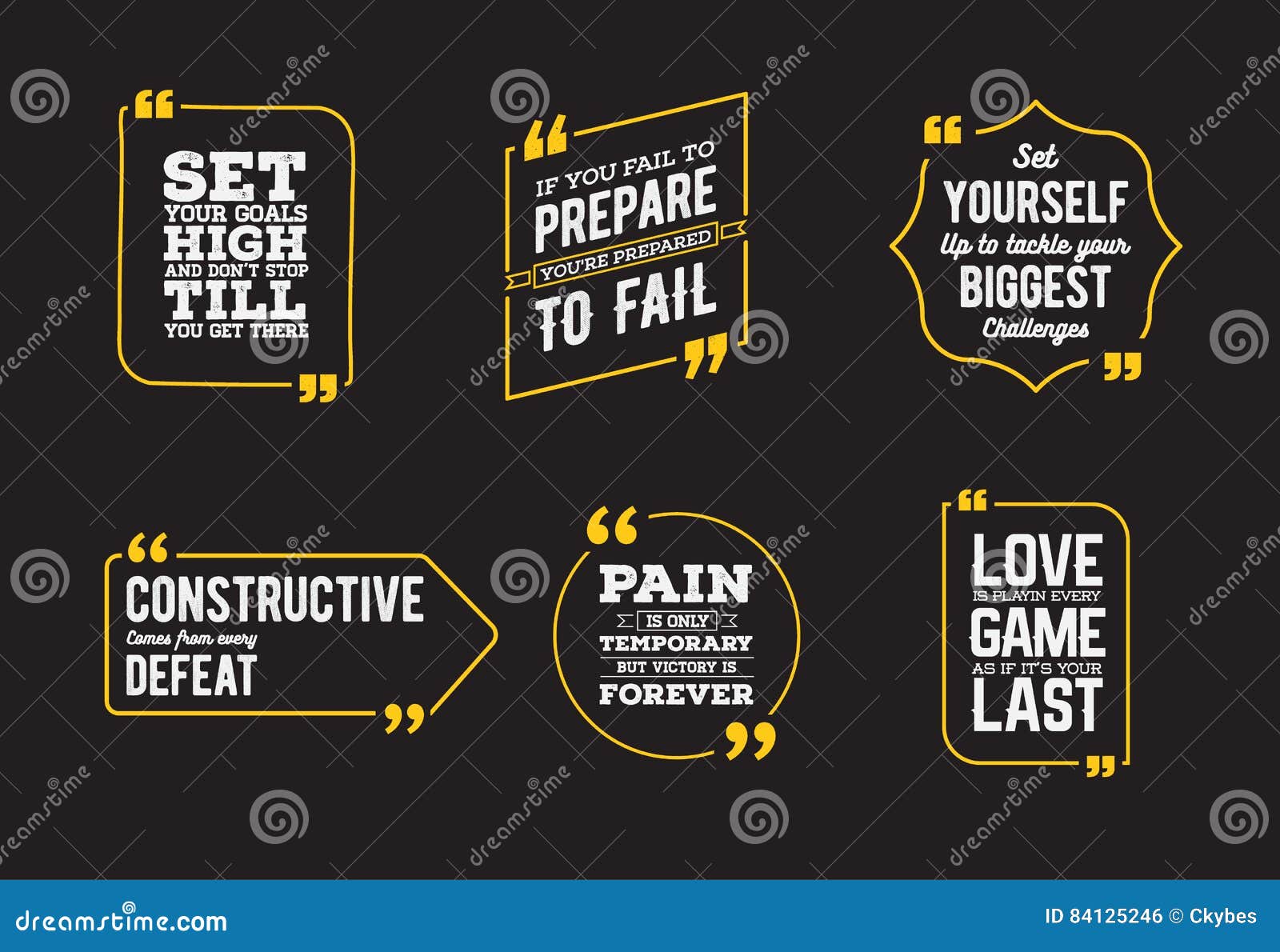Typographic Quote Template. Template Vector Set Stock Vector ...