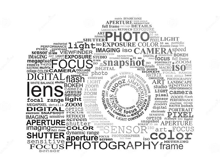 Typographic SLR camera. stock vector. Illustration of screen - 26110793