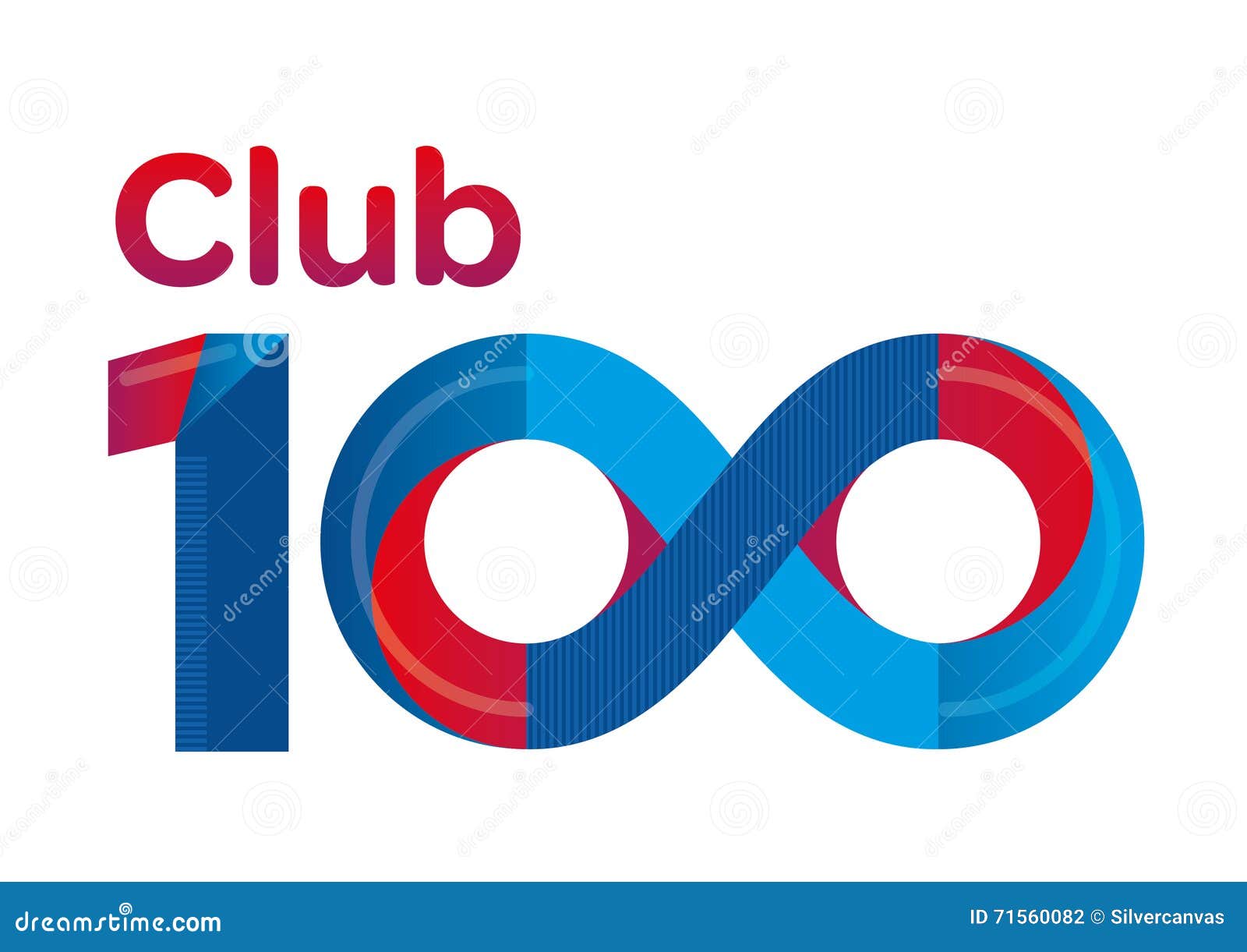 Typographie De Logo Du Club 100 Illustration Stock - Illustration of ...