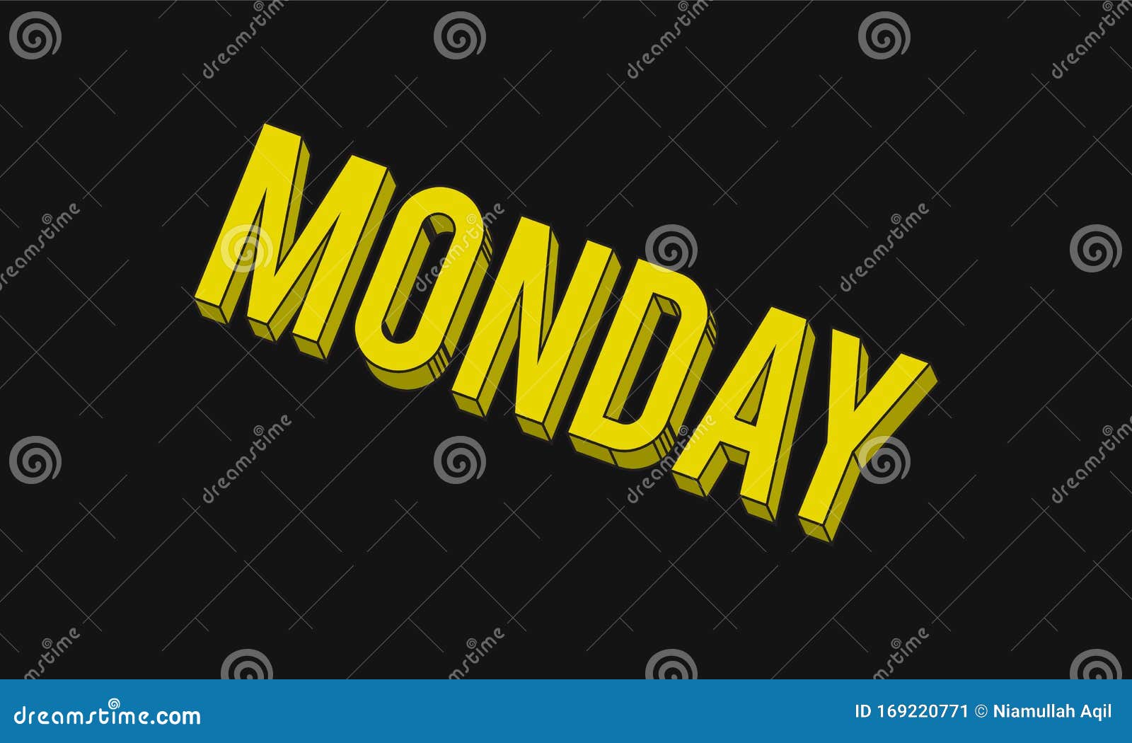 Monday 3D vector stock vector. Illustration of cross - 169220771