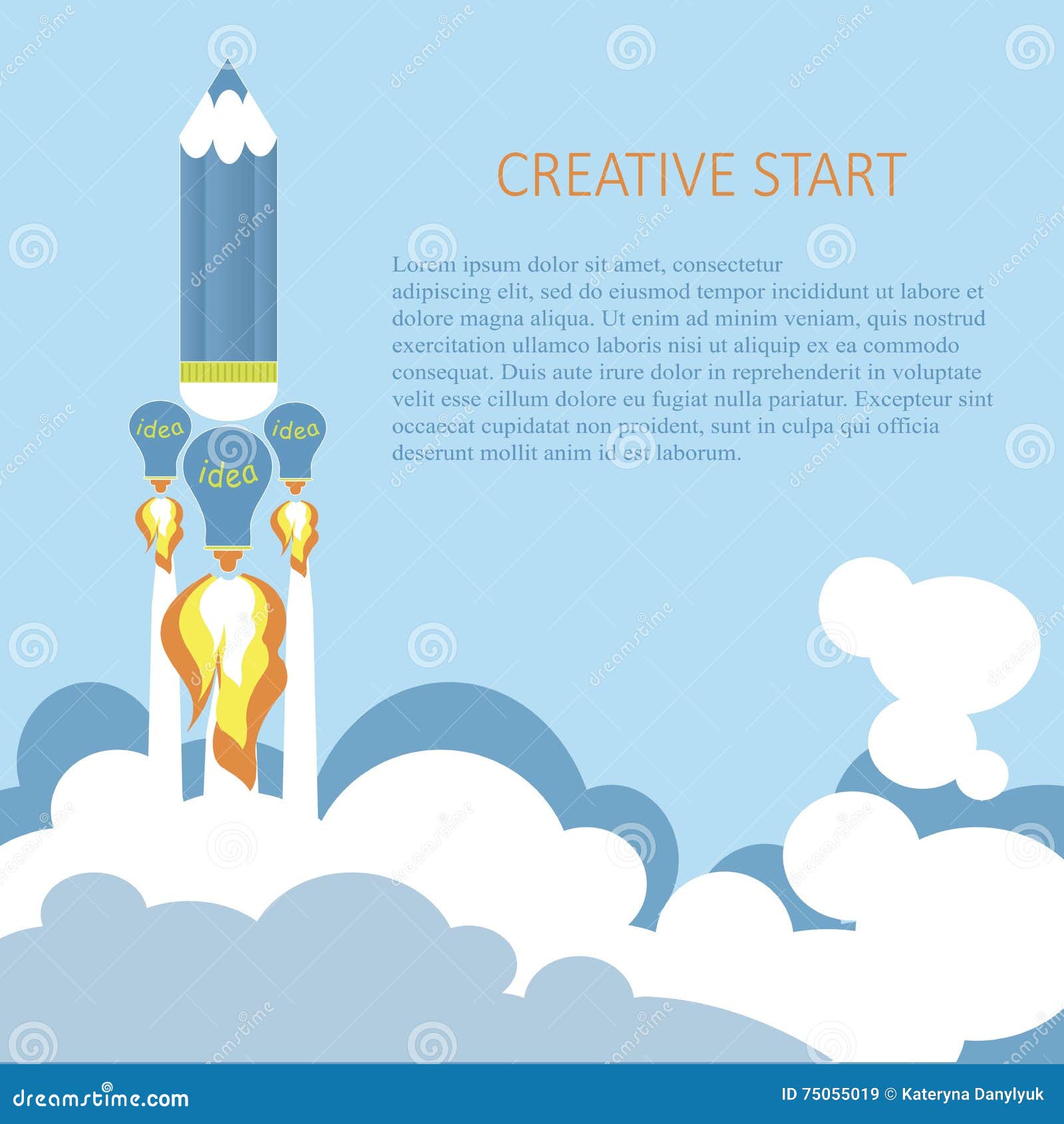 Typography Banner Business Creative Start Vector Stock Vector ...