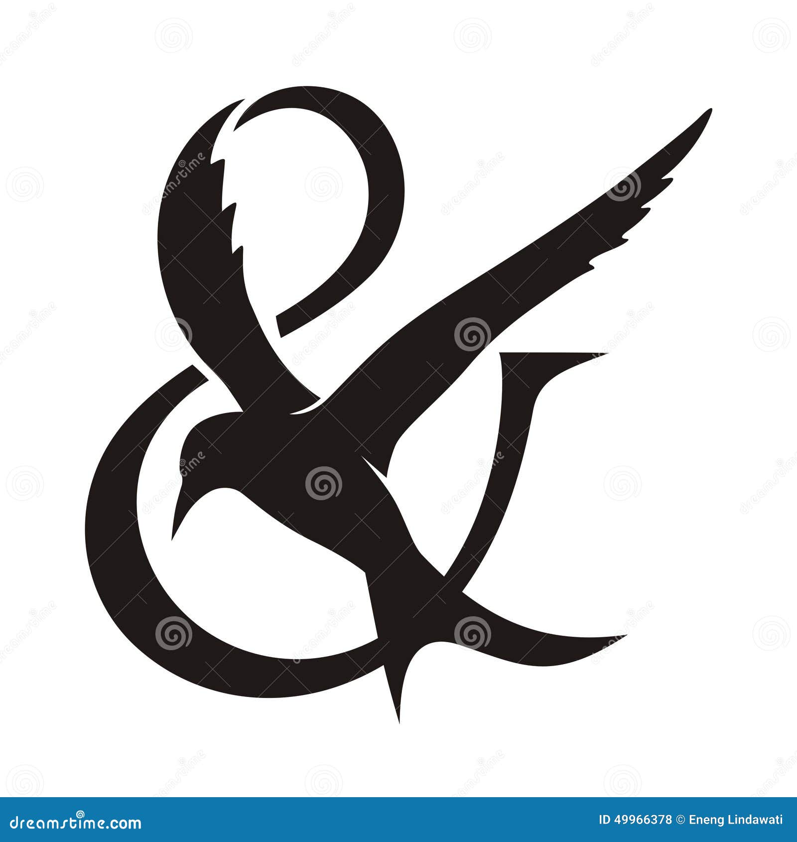 And typography bird stock illustration. Illustration of black - 49966378