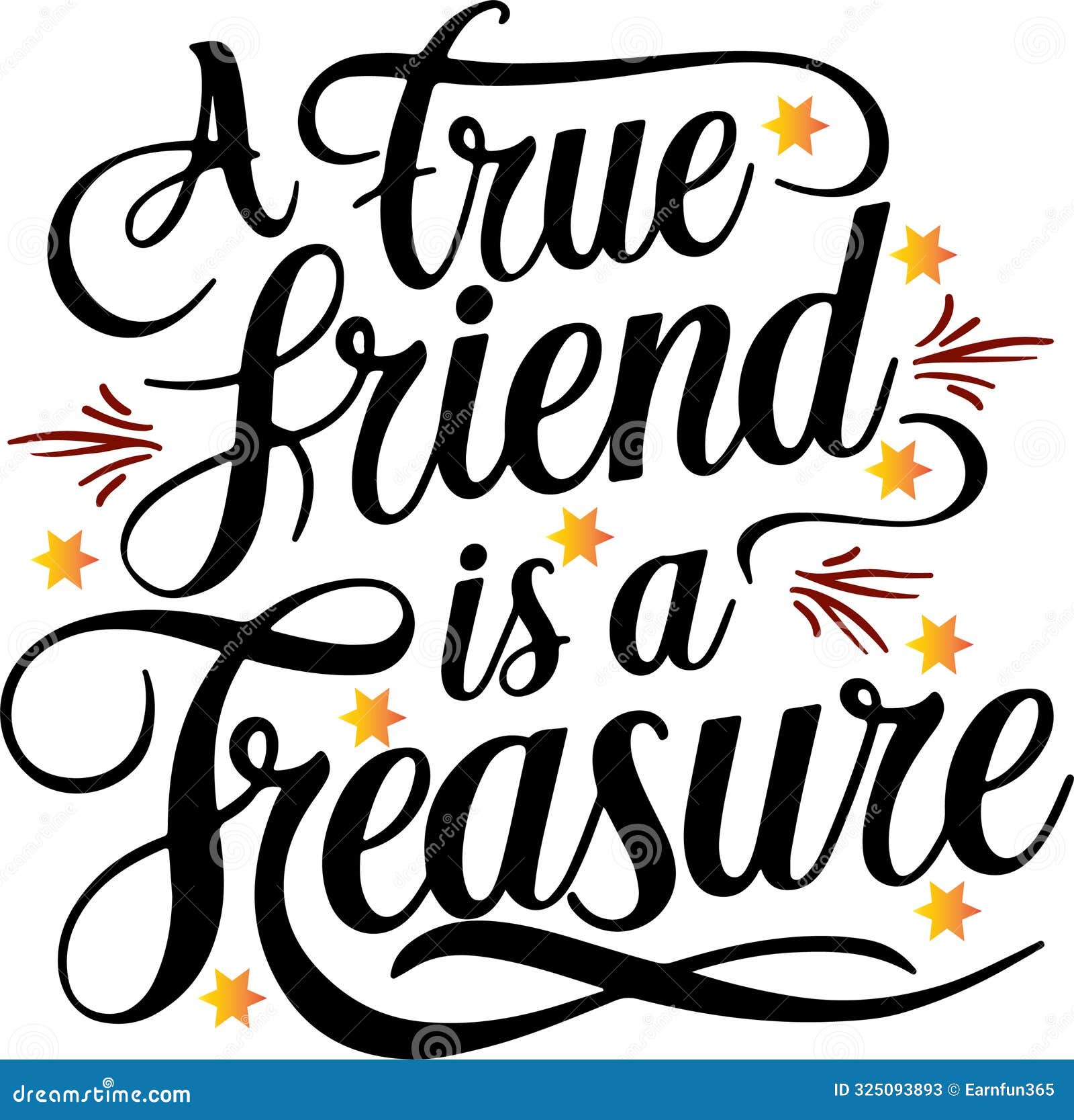 A Typography and Calligraphy Vector Silhouette with the Text a True ...