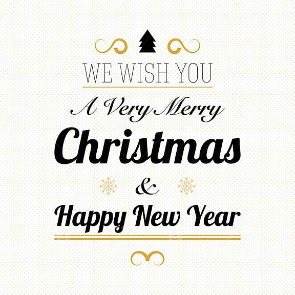 Typography Christmas Card Stock Vector Illustration Of Greeting 60191468