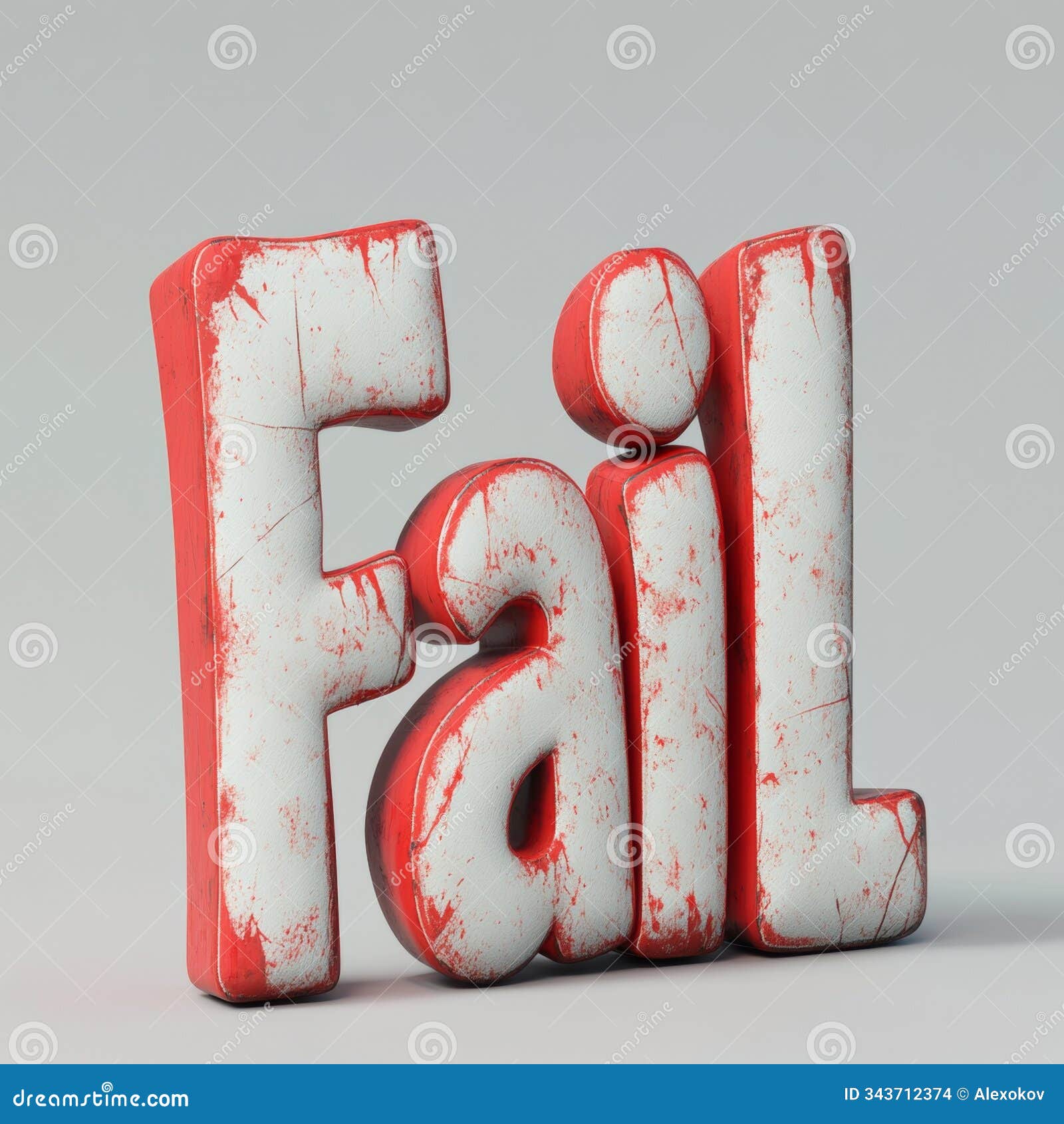 Typography Concept with the Word Fail in a Distressed Font Generative ...