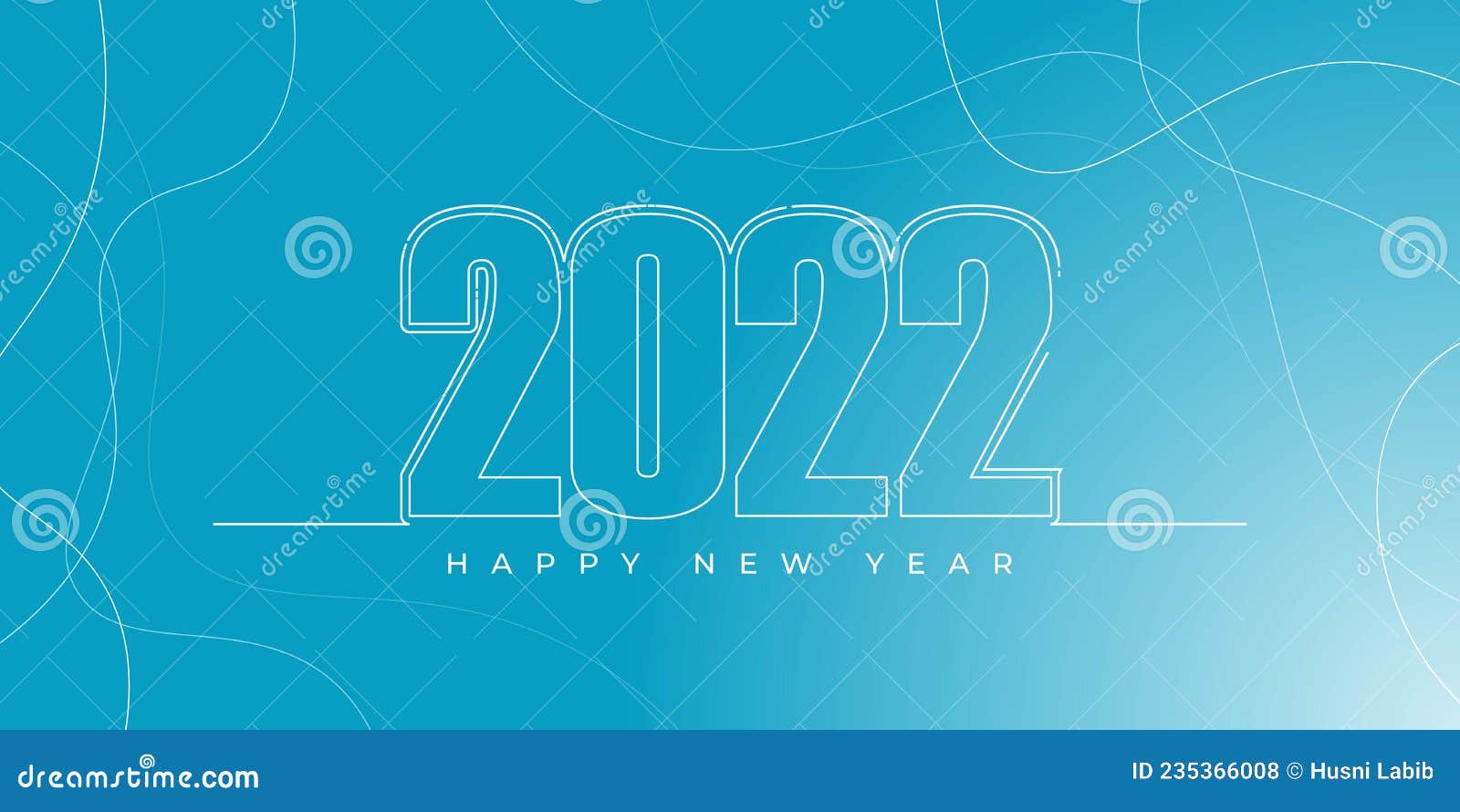 Typography Design of 2022 with Blue Background Design Stock Vector ...