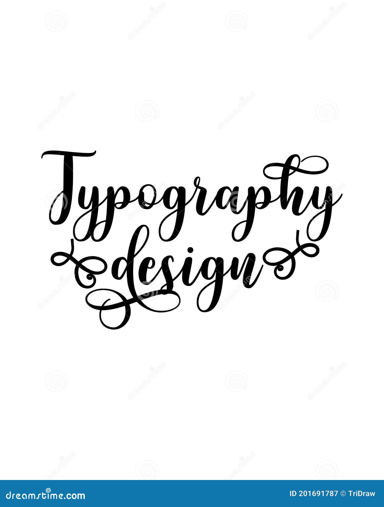 Typography Design.Hand Drawn Typography Poster Design Stock Vector ...